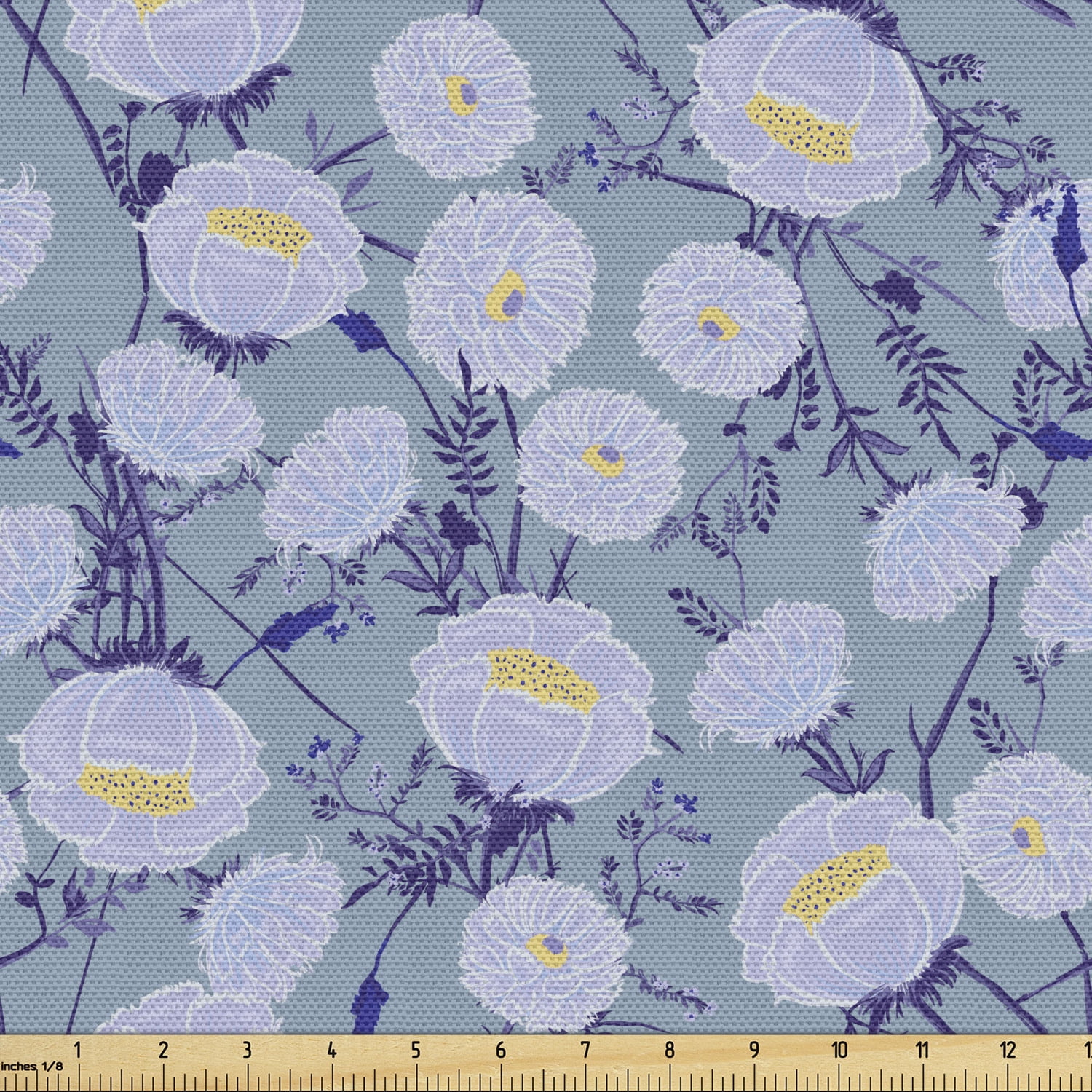 Ambesonne Flower Fabric by the Yard Upholstery, Flourishing Nature ...