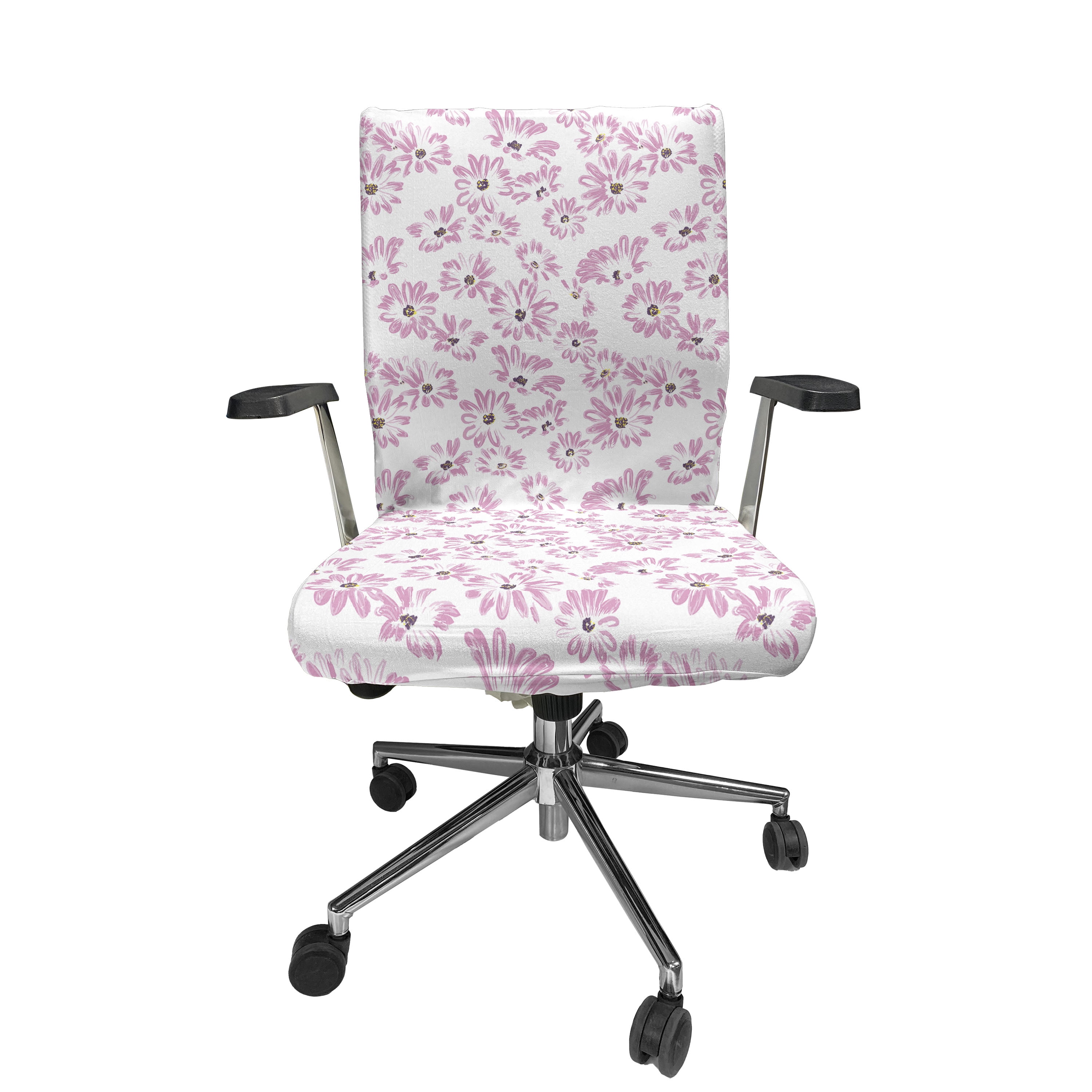 Ambesonne Flower Office Chair Cover Stretchable High Back, Romantic ...
