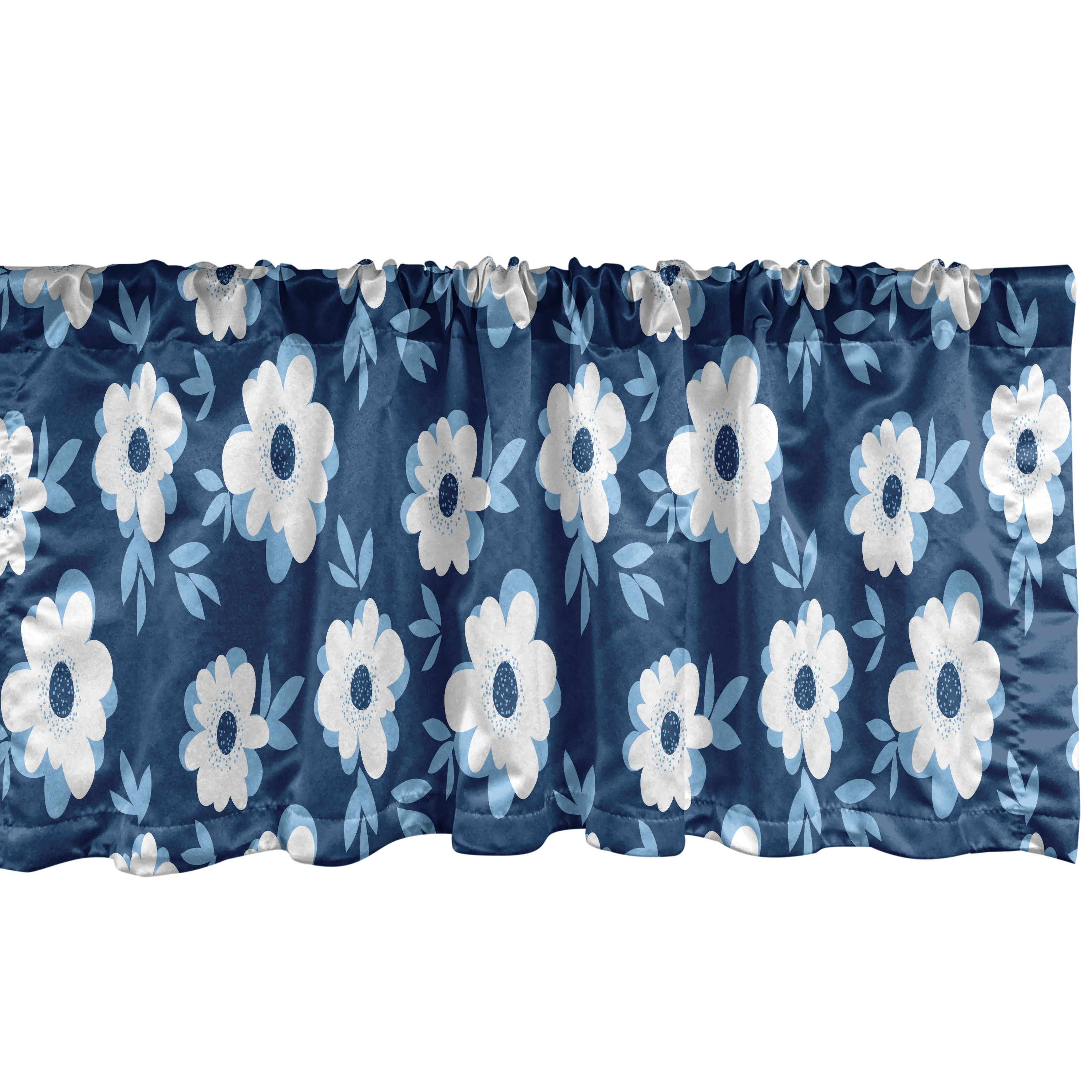 Ambesonne Flower Valance Pack of 2, Daisy Blossom Botany Spring, 54"X18 ...