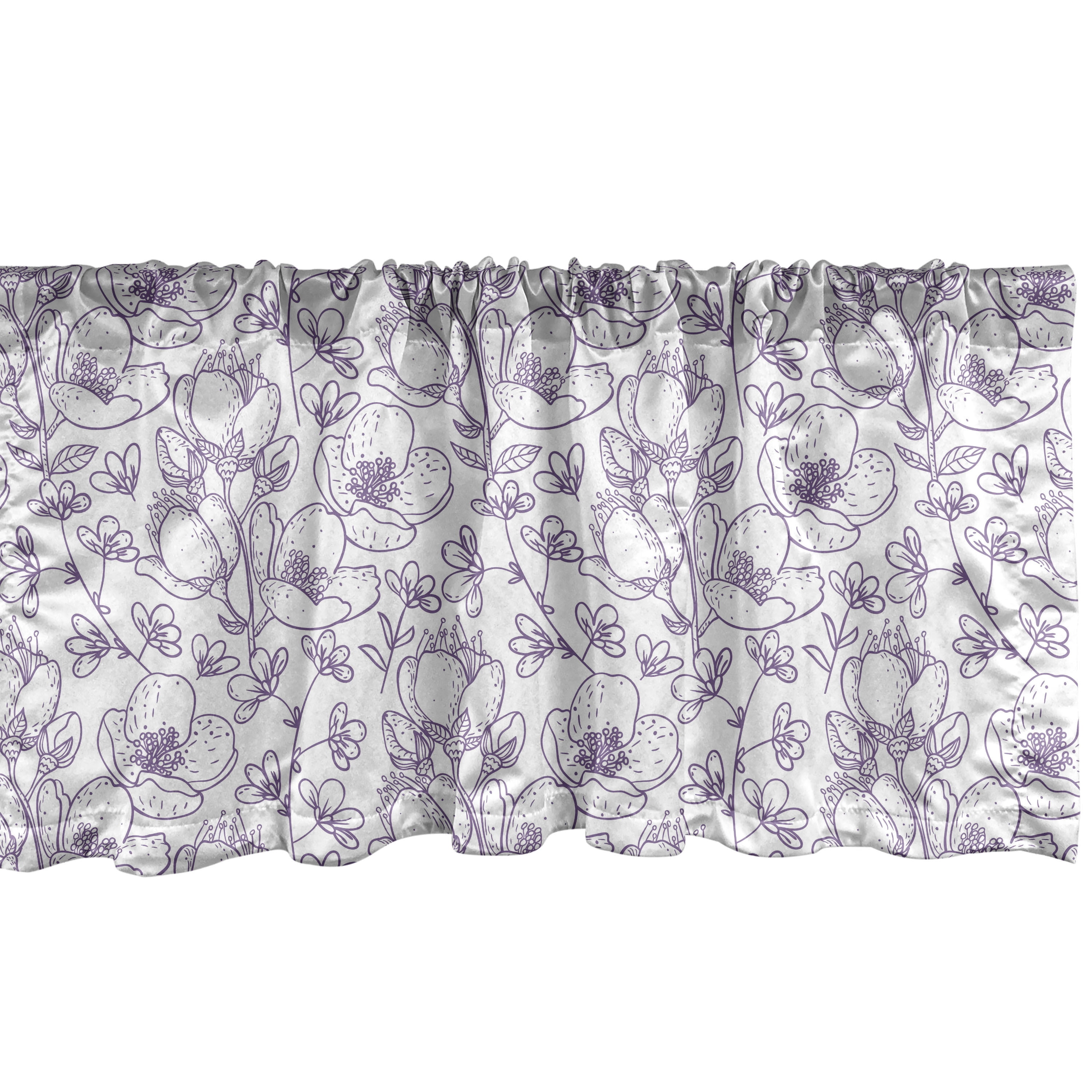 Ambesonne Flower Window Valance, Spring Blossomed Flower Buds, 54" X 18 ...