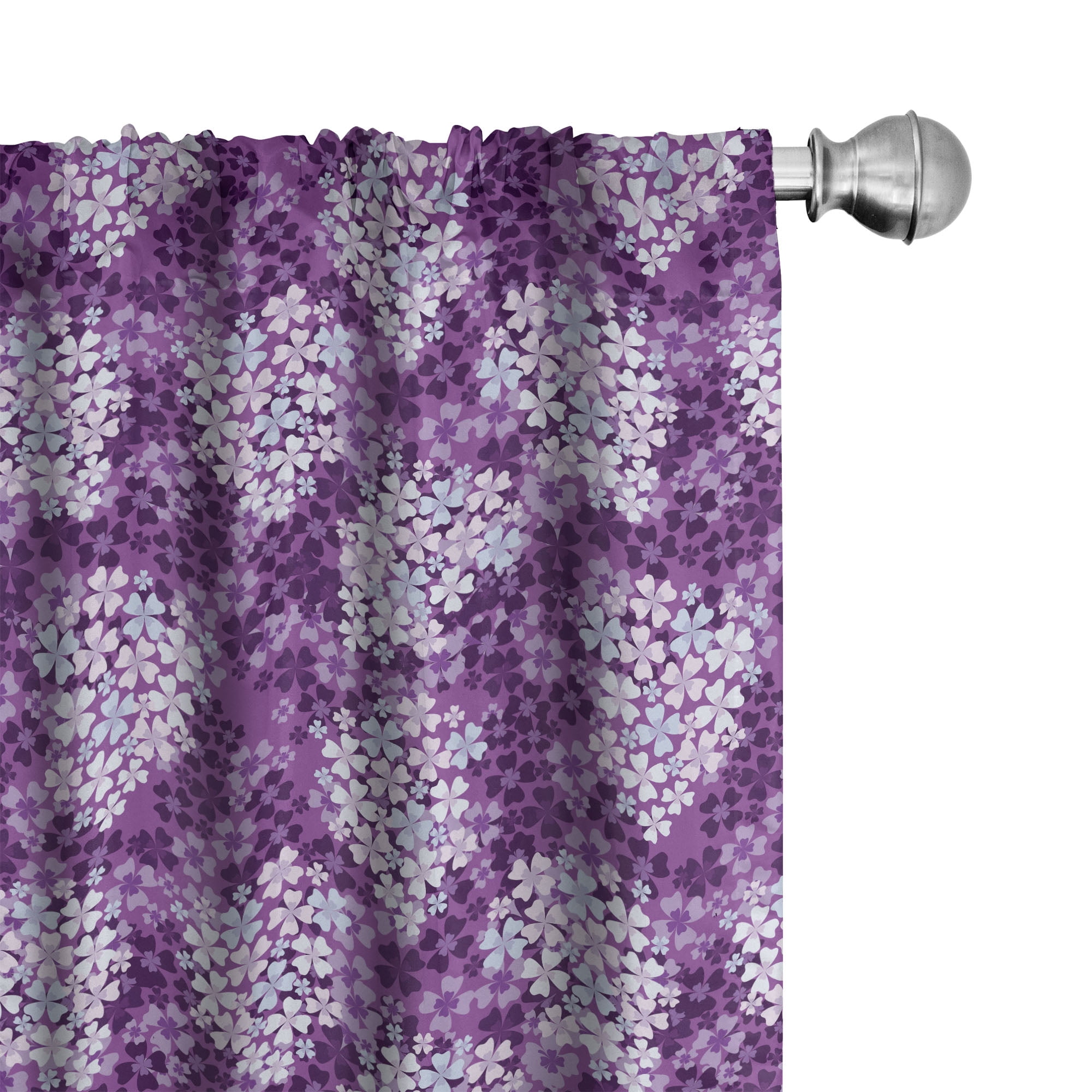 Ambesonne Flowers Curtains, Hydrangea Lilacs Field, Pair of 28"x63 ...