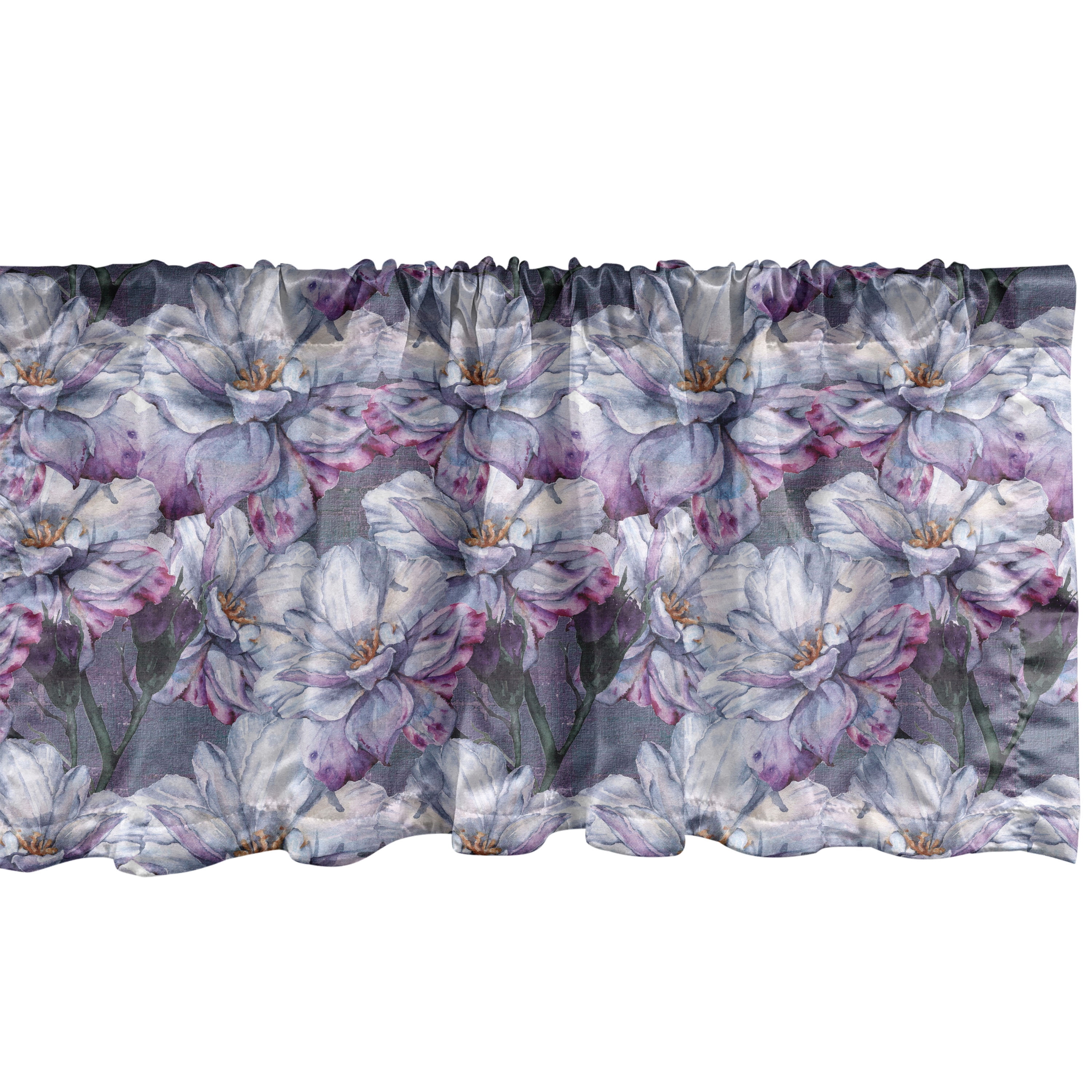Ambesonne Flowers Window Valance, Wild Roses Vintage Floral, 42" x 12 ...