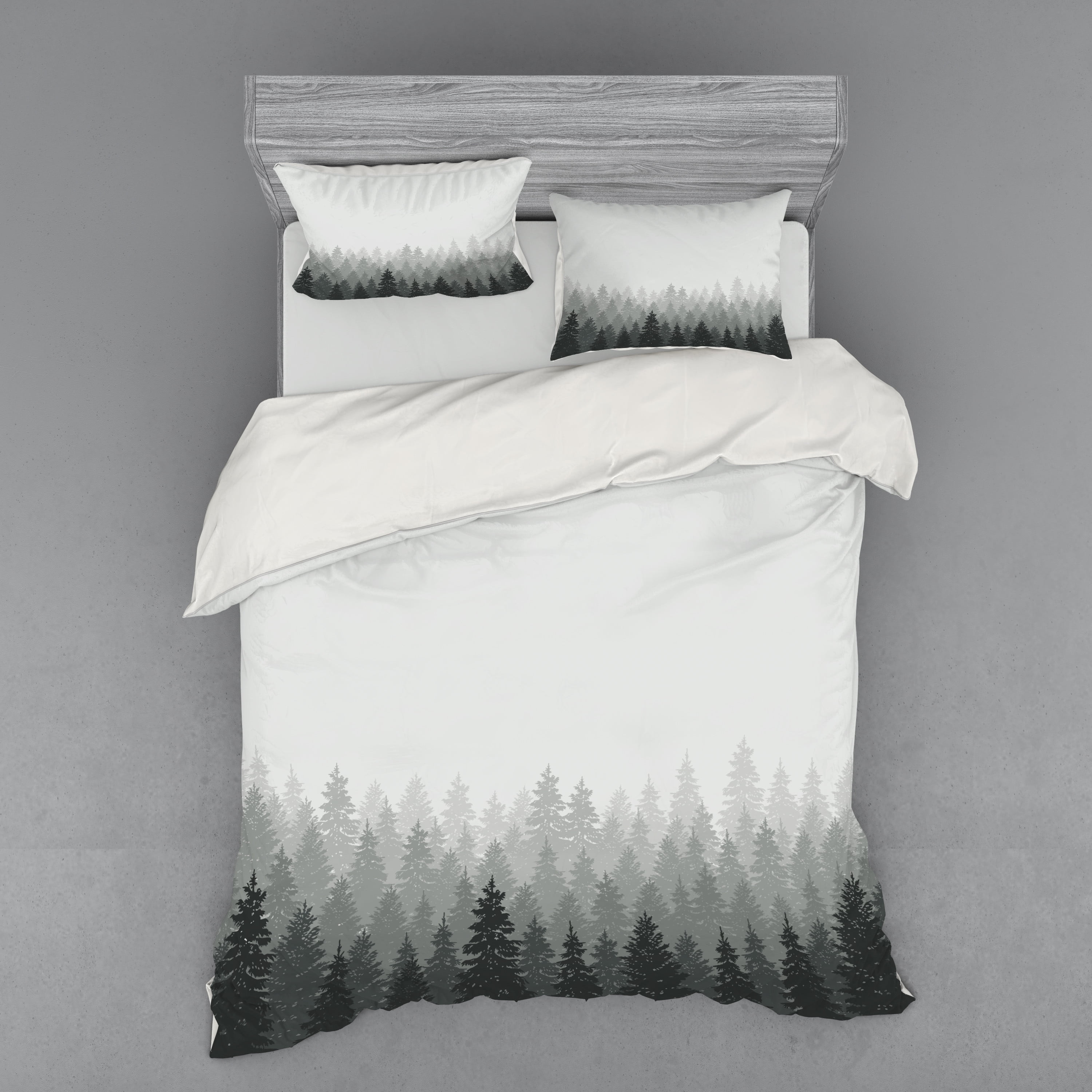 Ambesonne Forest Bedding Set 4 Pcs, Wilderness Theme Foliage, Queen ...