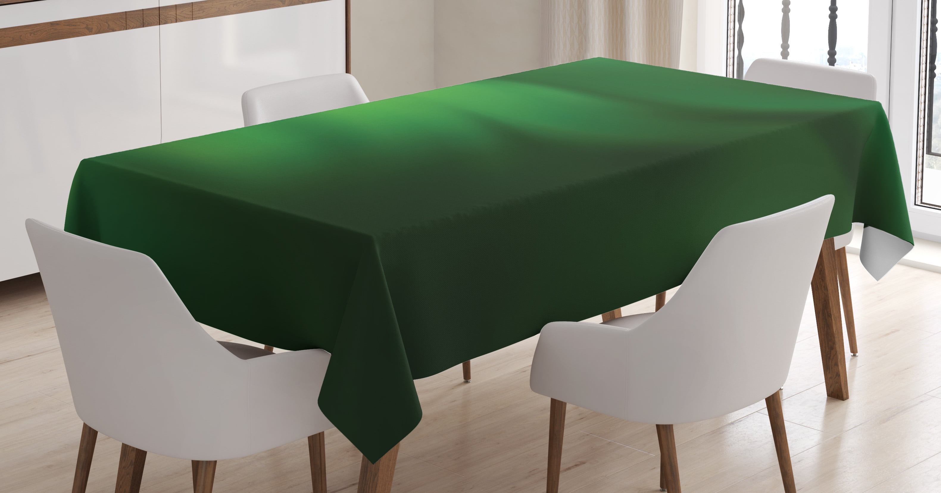 Ambesonne Forest Green Tablecloth Rectangular Table Cover, Green Ombre ...