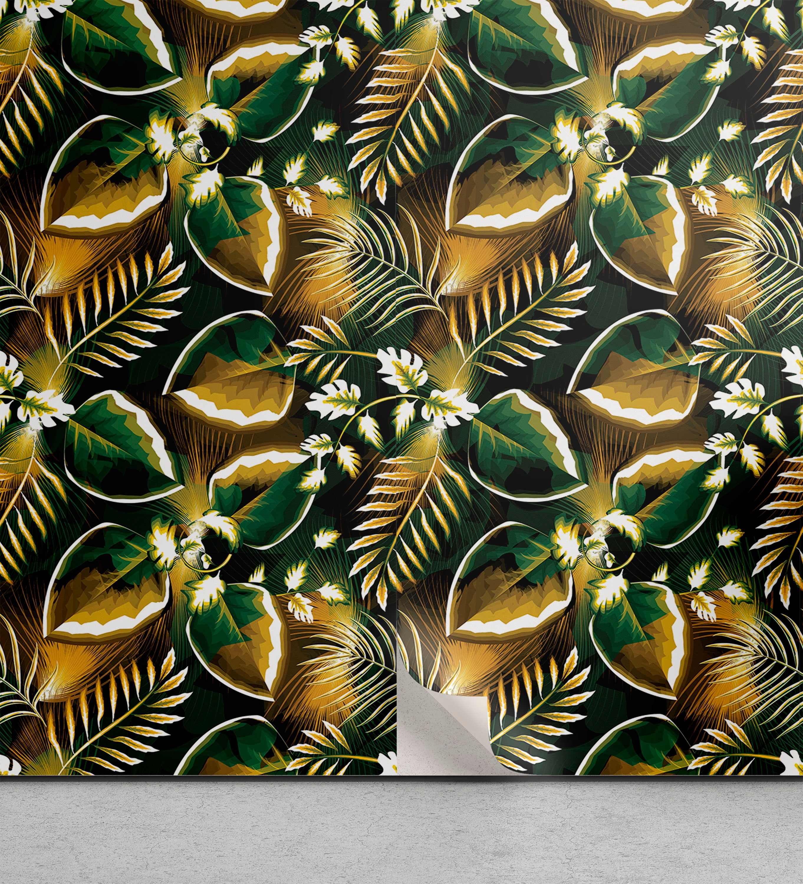 Ambesonne Forest Peel & Stick Wallpaper for Home, Fantasy Jungle Floral ...