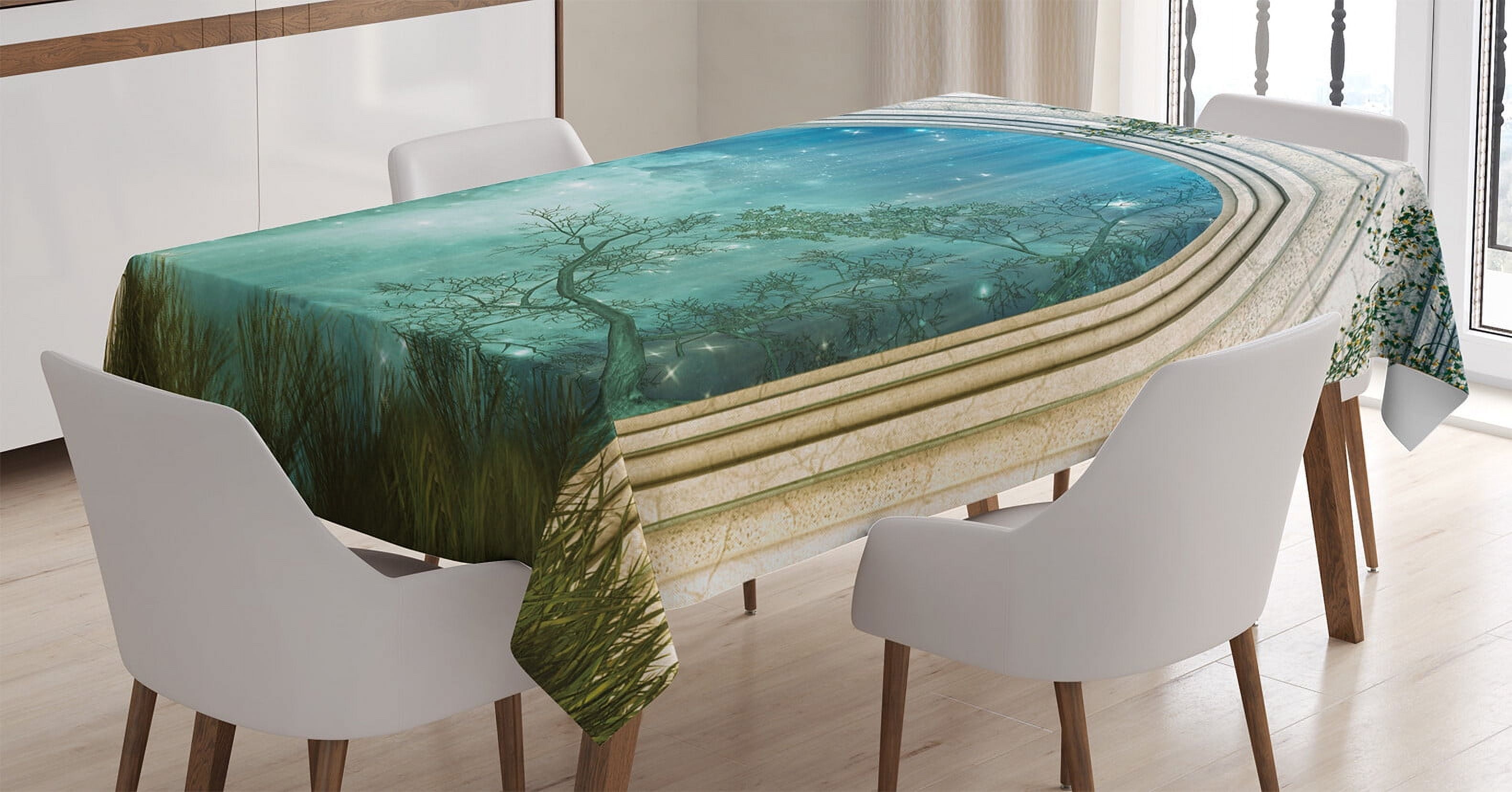 Ambesonne Forest Tablecloth Rectangular Table Cover, Door Stars, 60"x84 ...