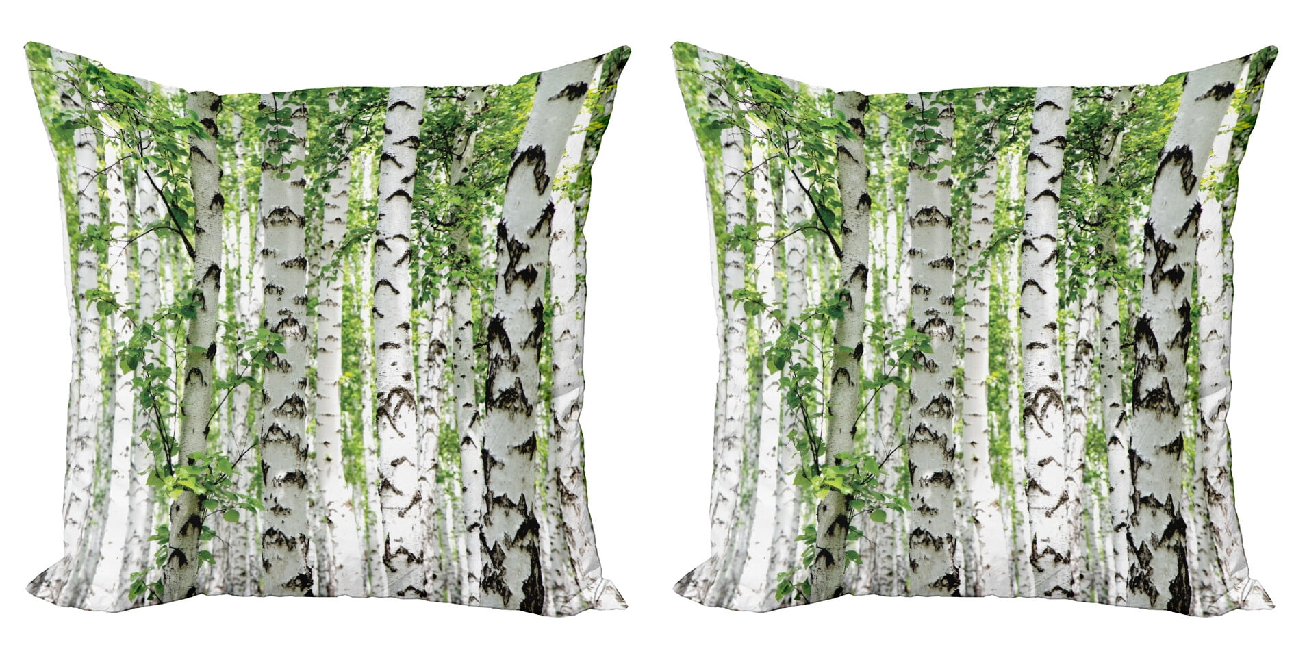 Ambesonne Forest Throw Pillow Cover 2 Pack, Wildlife Nature Summer, 18 ...