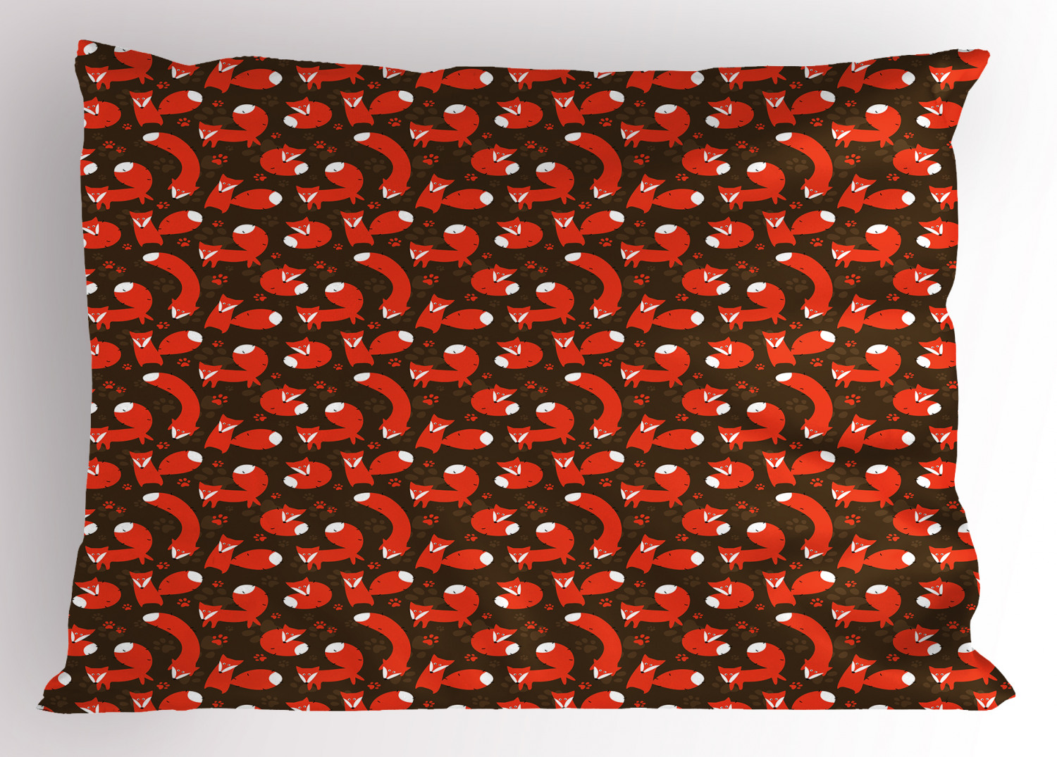 Ambesonne Fox Pillow Sham, Vulpe from Forest, 26" X 20", Orange Army ...