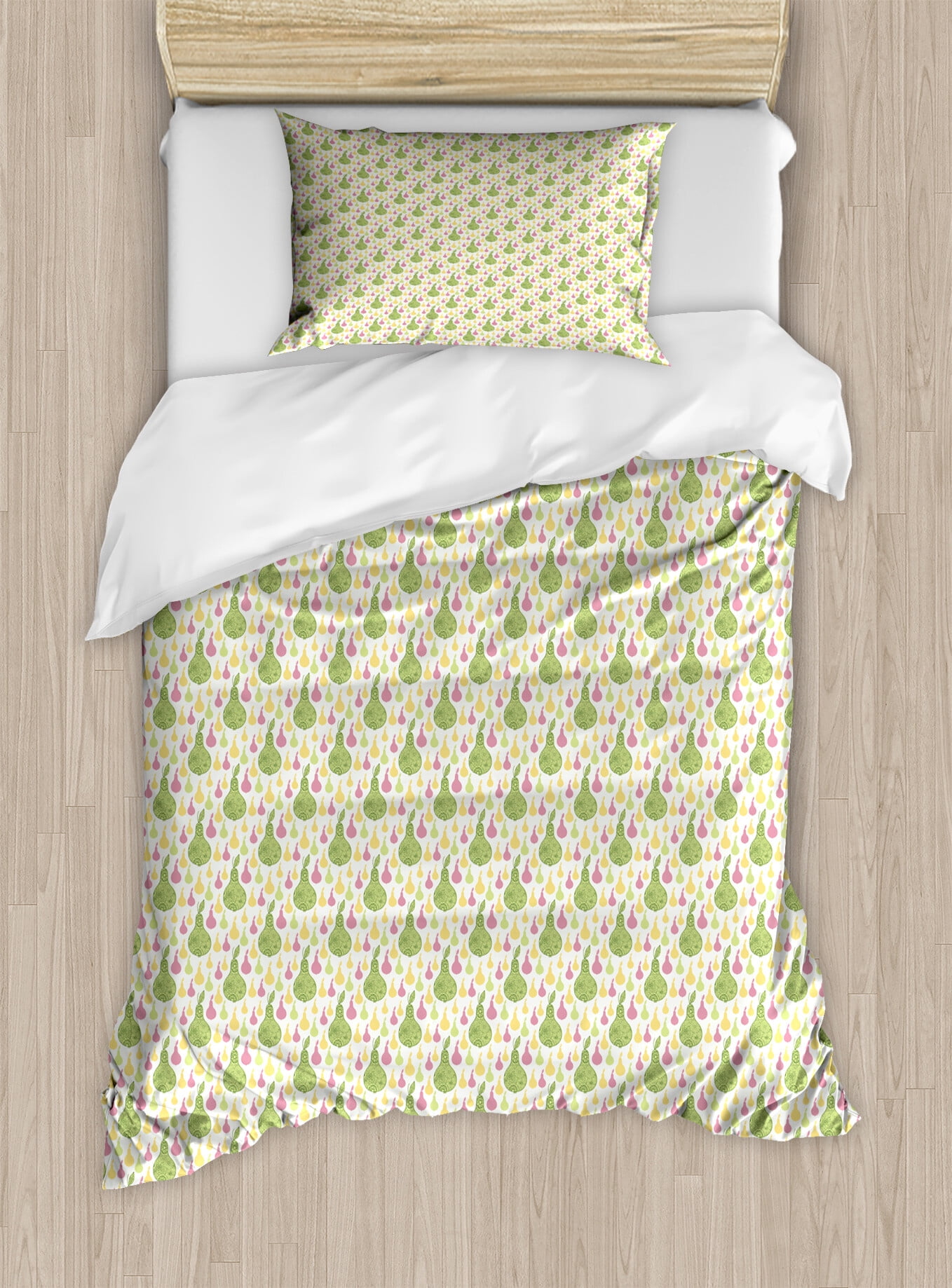 Ambesonne Fruit Duvet Cover Sets, Repetitive Zentangle Pears, 2-Twin ...