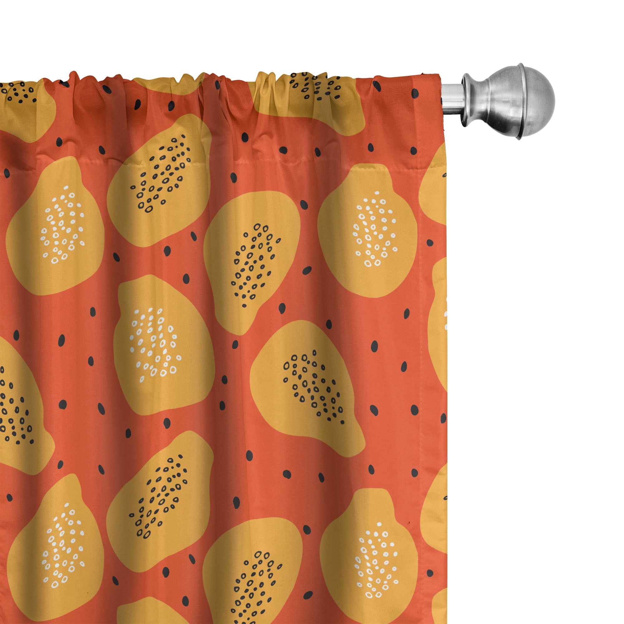 Ambesonne Fruits Window Curtains, Papaya Exotic Food Pattern, Each 28 ...