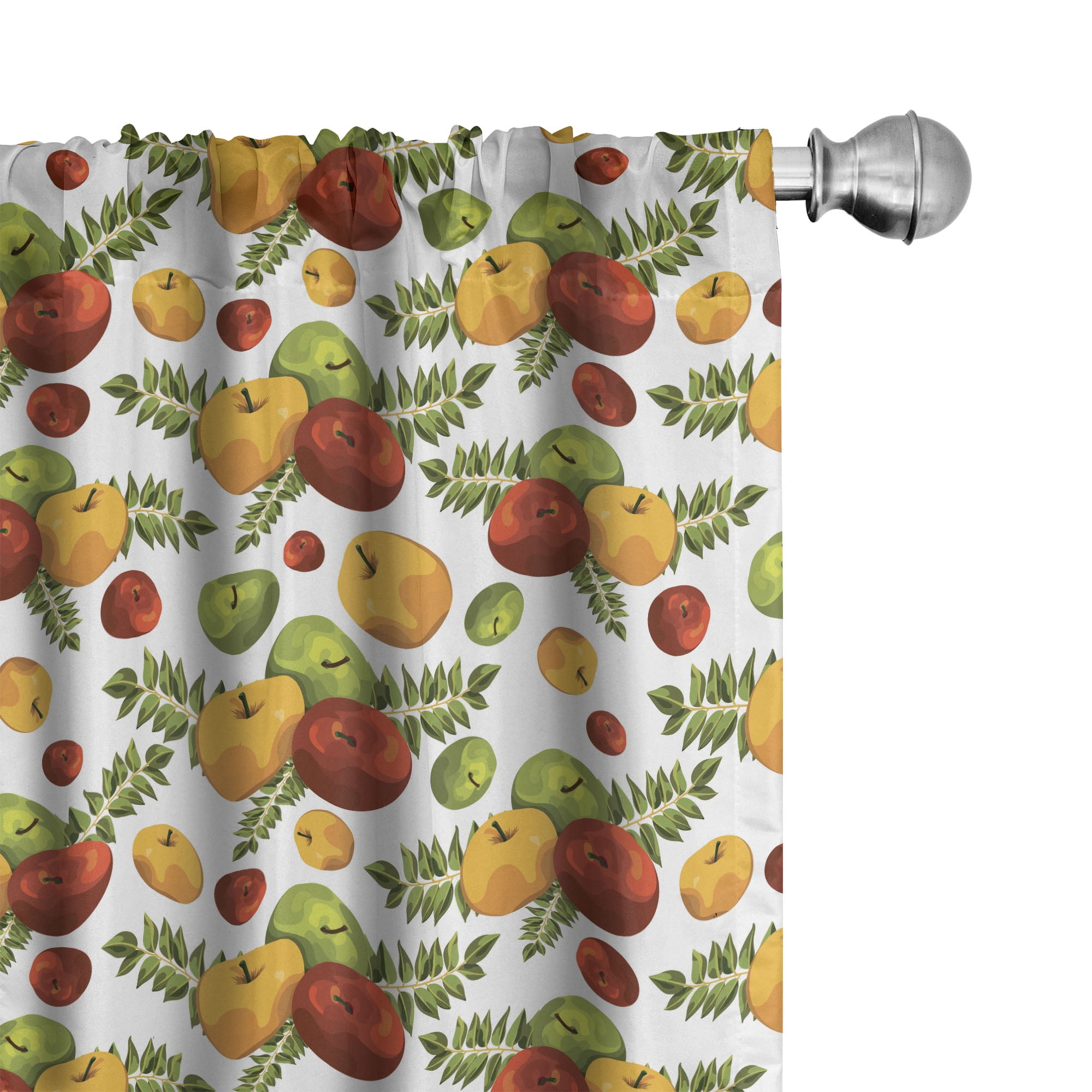 Ambesonne Fruits Curtains, Autumn Harvest Season Theme, Pair of 28"x95 ...