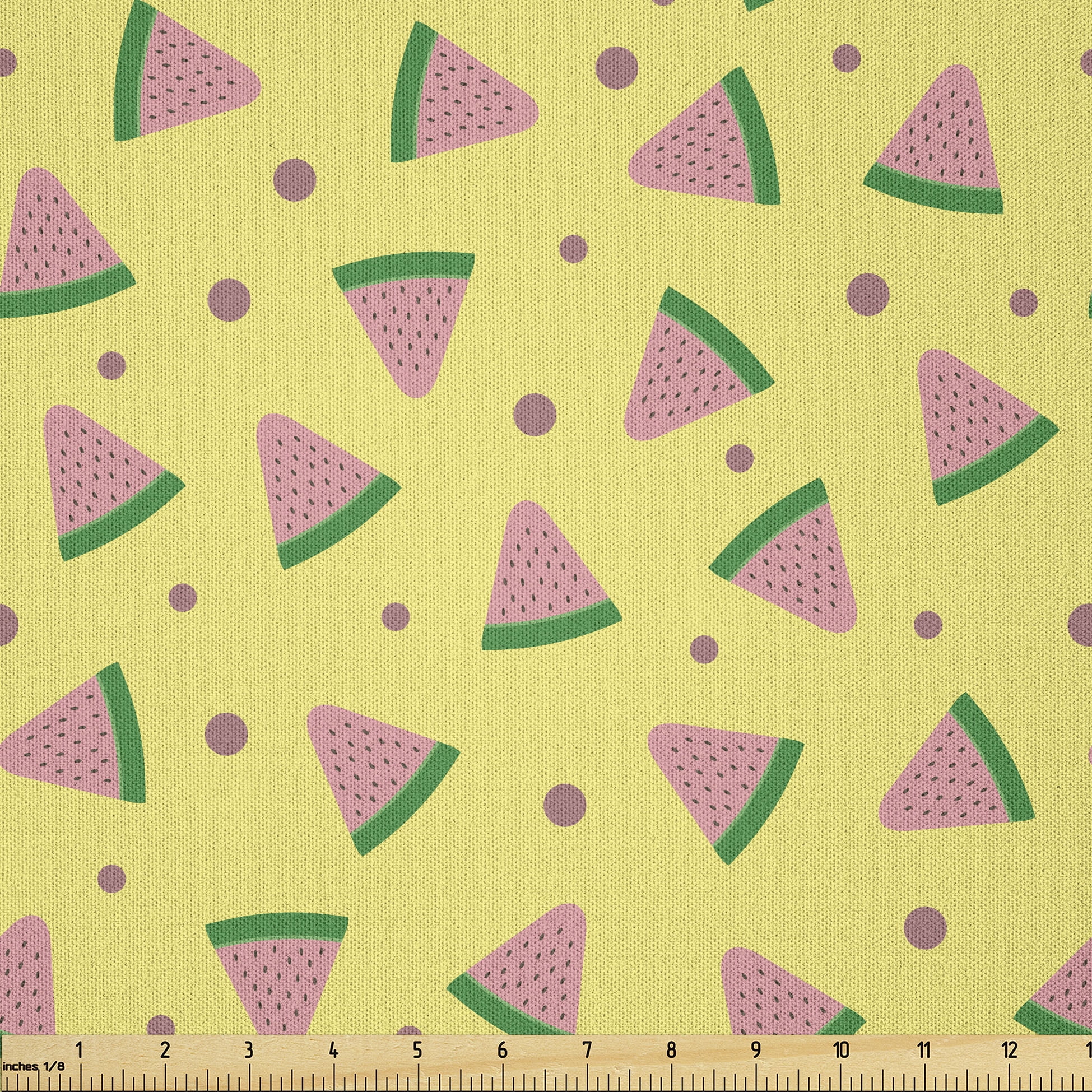 Ambesonne Fruits Fabric by the Yard Microfiber, Pop Art Drawn ...
