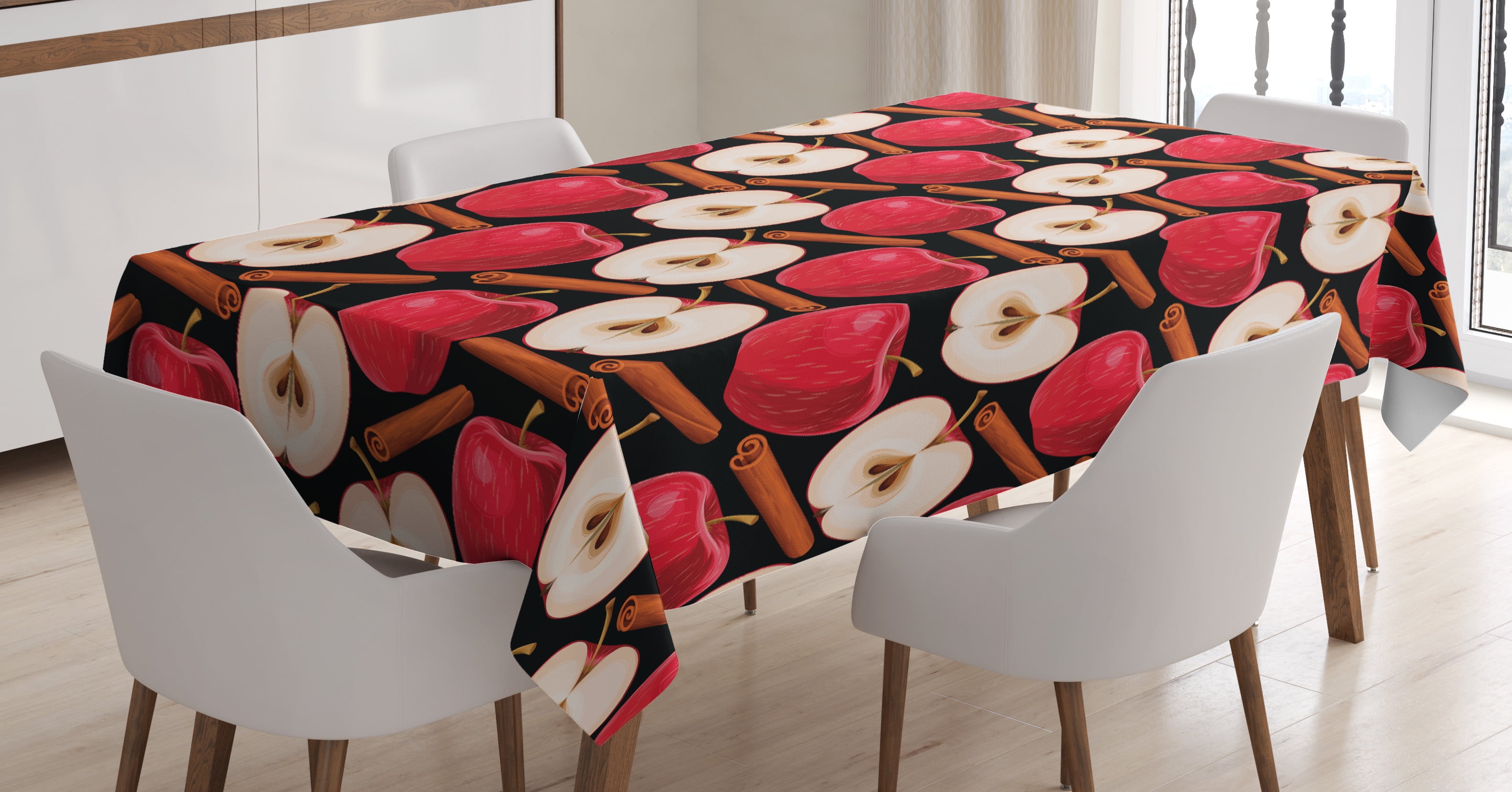 Ambesonne Fruits Tablecloth Rectangular Table Cover, Cinnamon Sticks ...