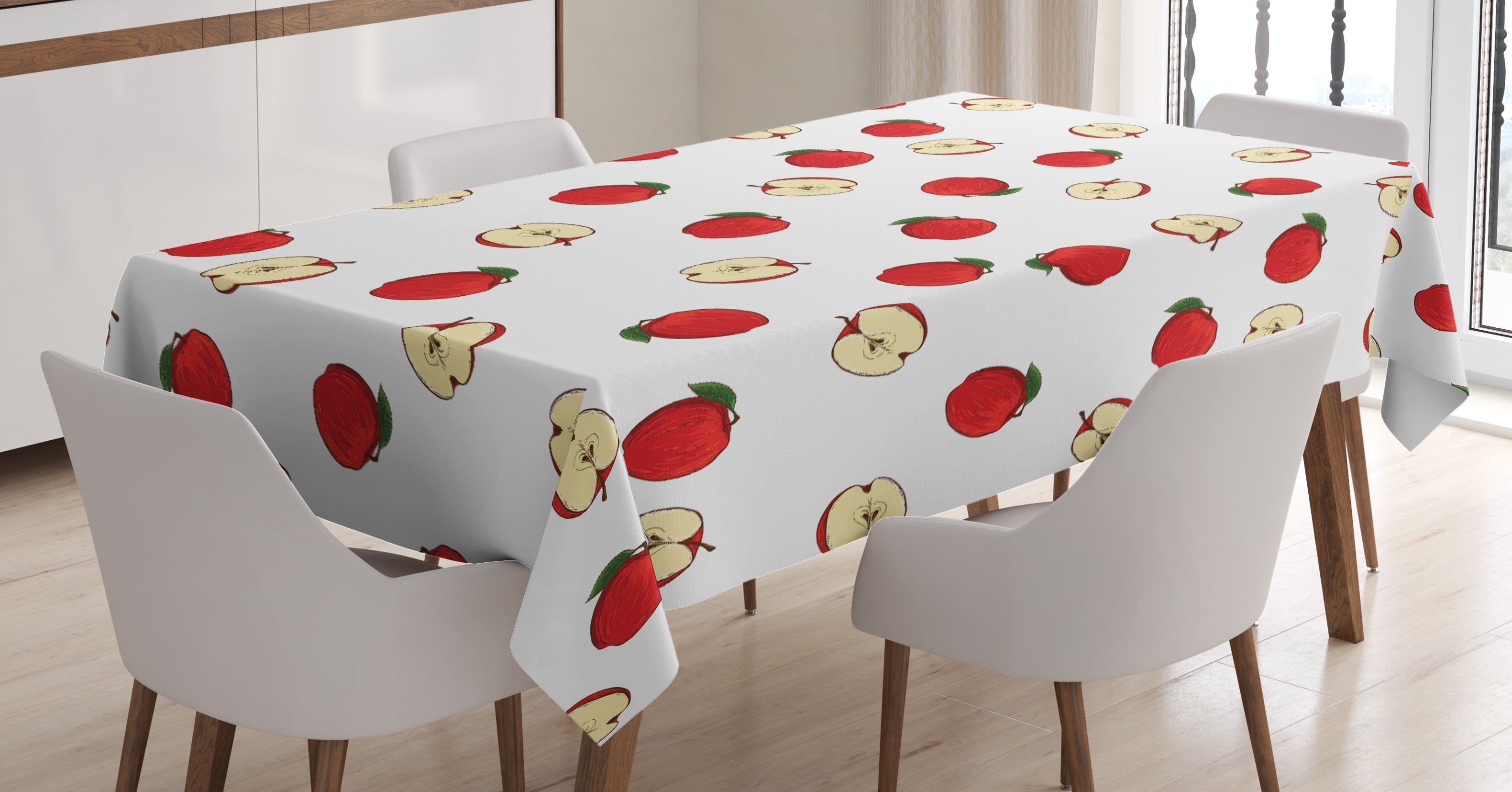 Ambesonne Fruits Tablecloth Rectangular Table Cover, Vibrant Fruit ...