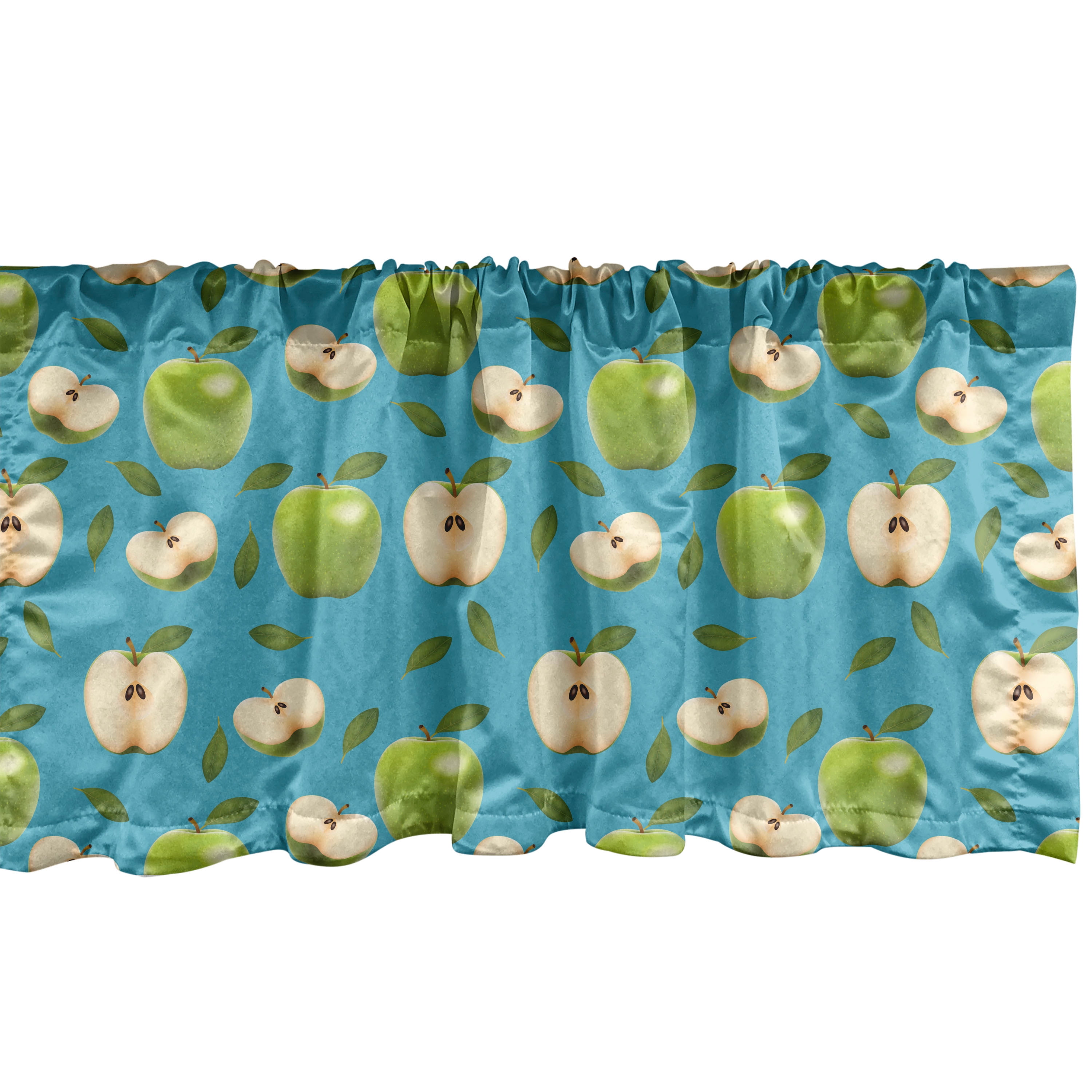 Ambesonne Fruits Window Valance, Raw Granny Smith, 54" X 12", Apple ...