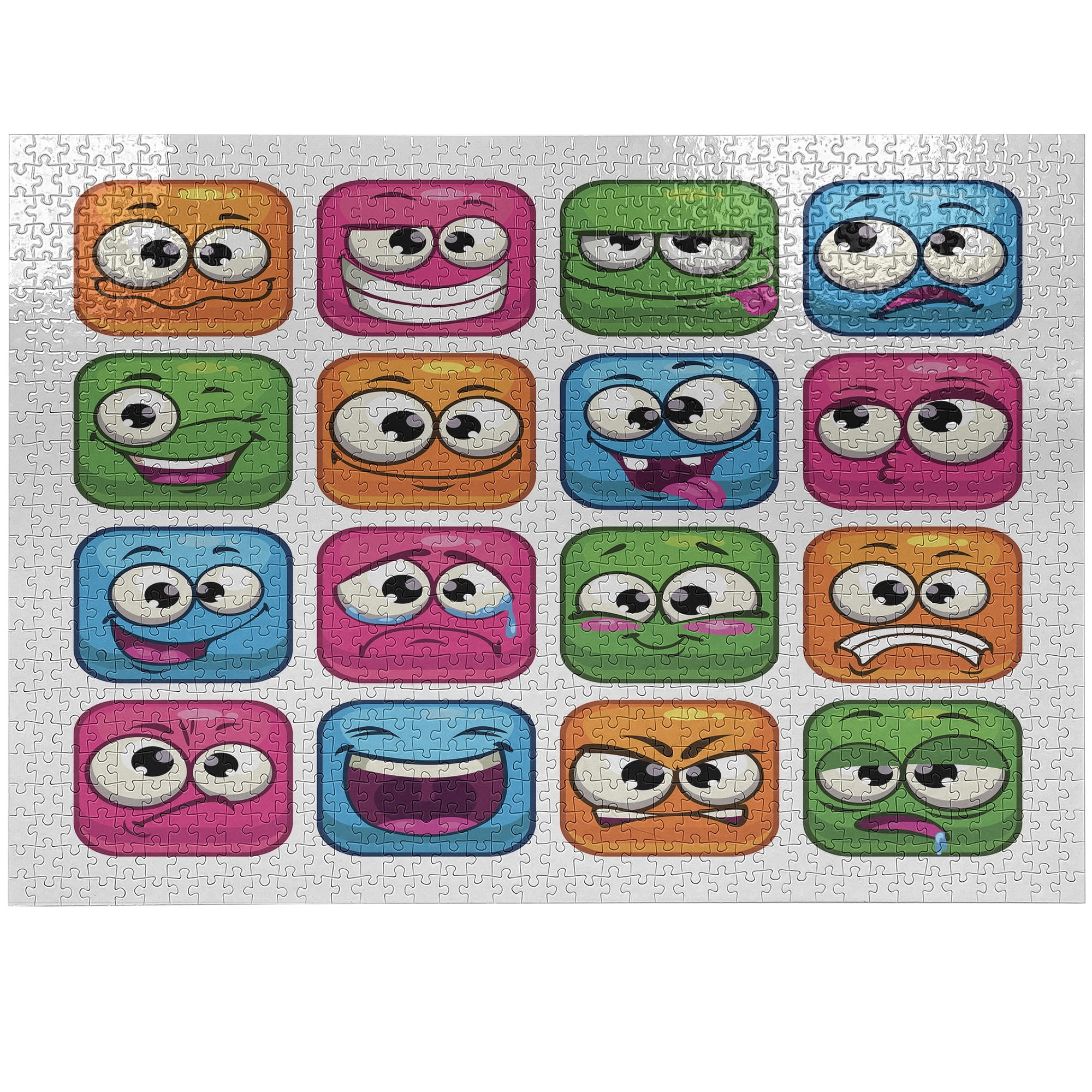 Ambesonne Funny Jigsaw Puzzle Durable Cardboard, Cartoon Monsters Comic ...