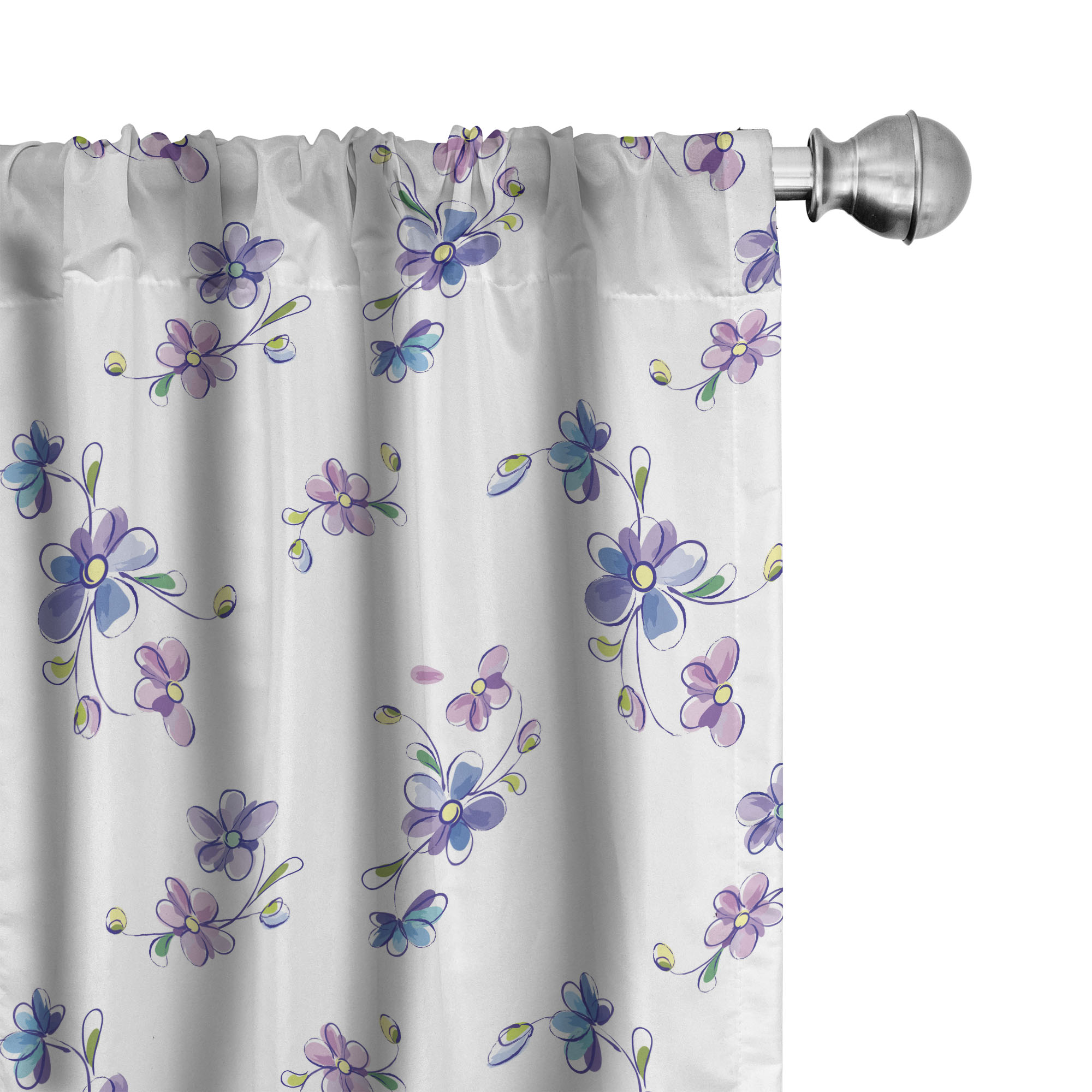 Ambesonne Garden Curtains, Bridal Romantic Buds, Pair of 28"x63 ...