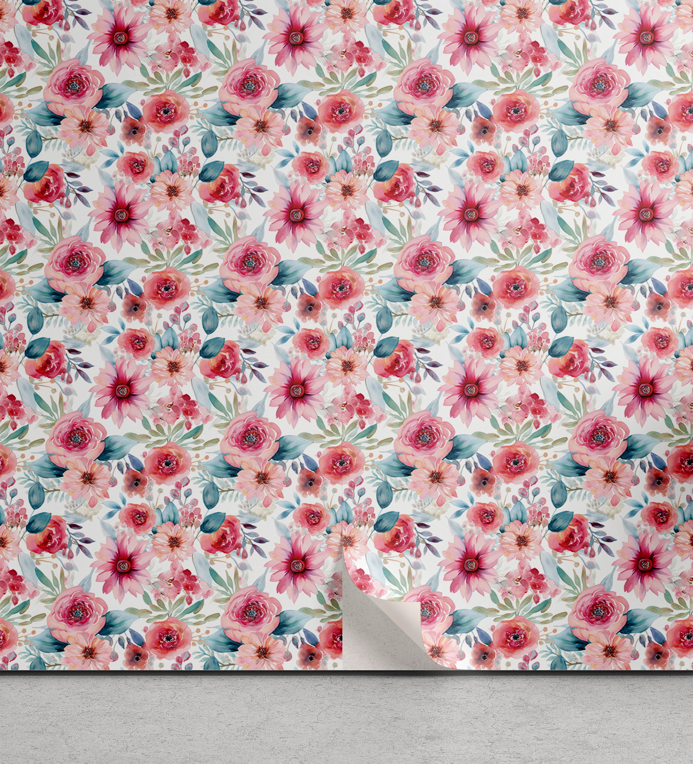 Ambesonne Garden Peel & Stick Wallpaper for Home, Flora Scenery ...