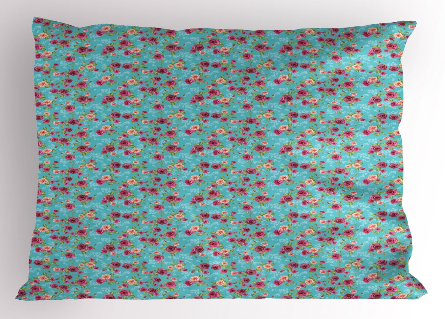 Ambesonne Garden Pillow Sham, Rose Bouquet Pattern, 26" X 20 ...