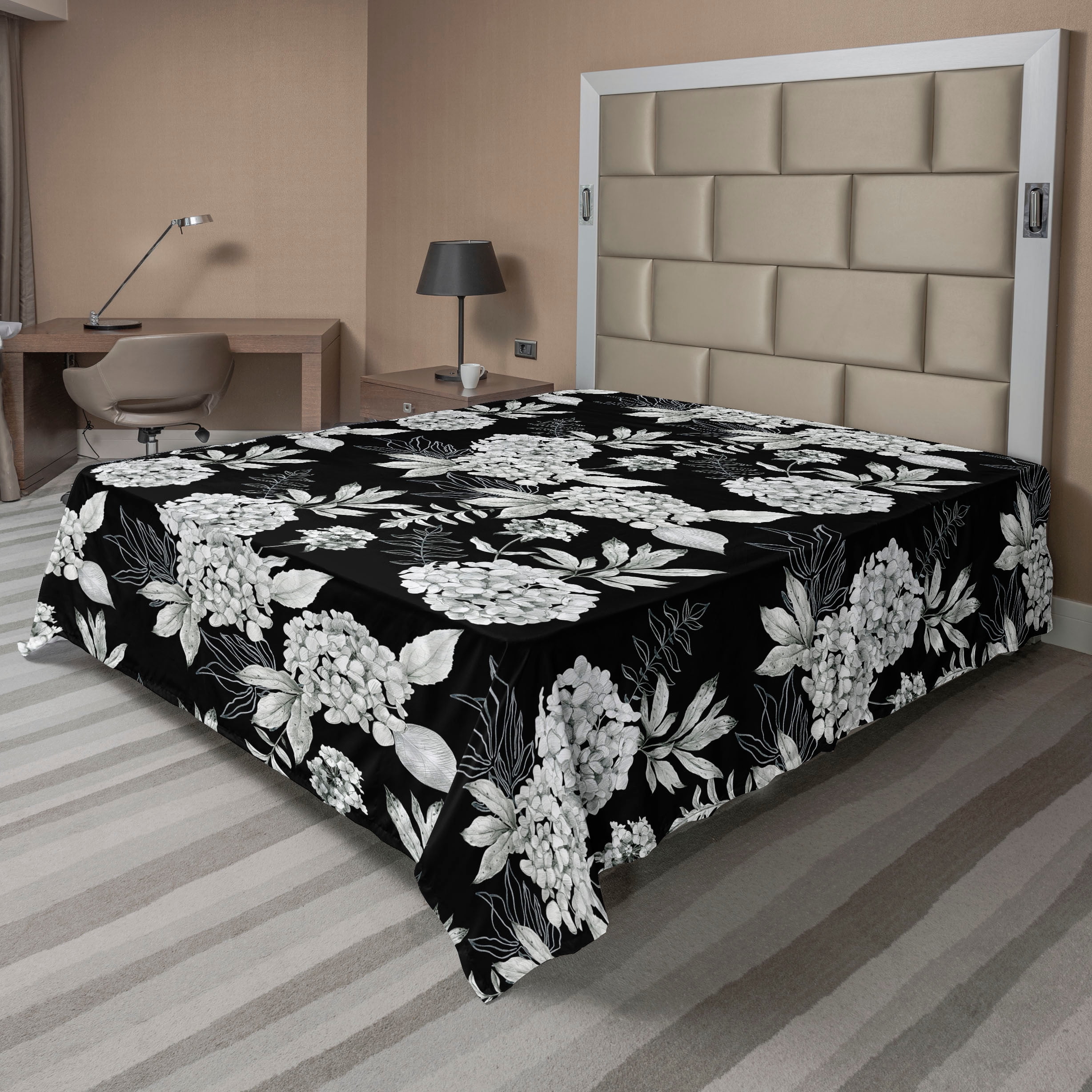 Ambesonne Garden Scene Flat Bedding Sheet Soft Top Sheet, Botany ...