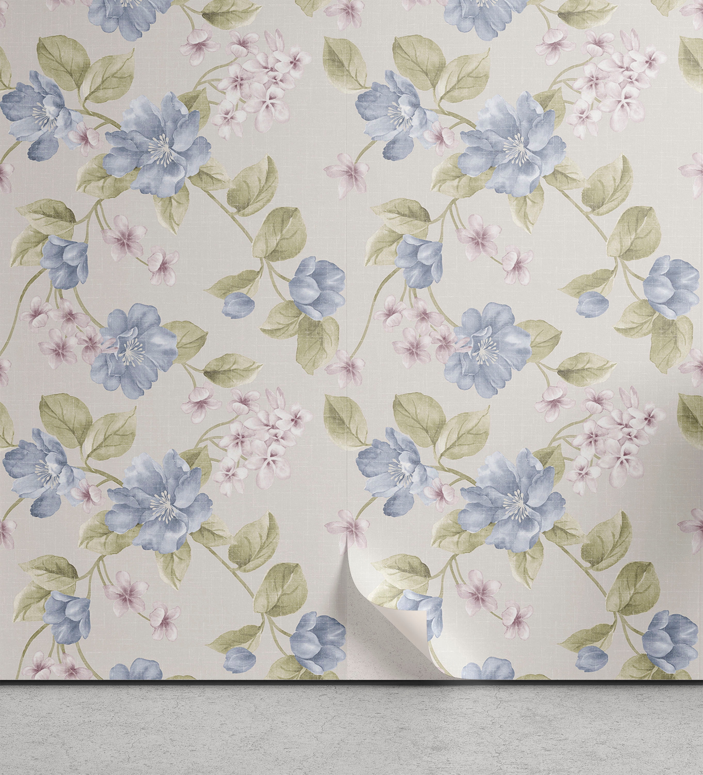 Ambesonne, Garden Scene Peel & Stick Wallpaper for Home, Botany Art ...