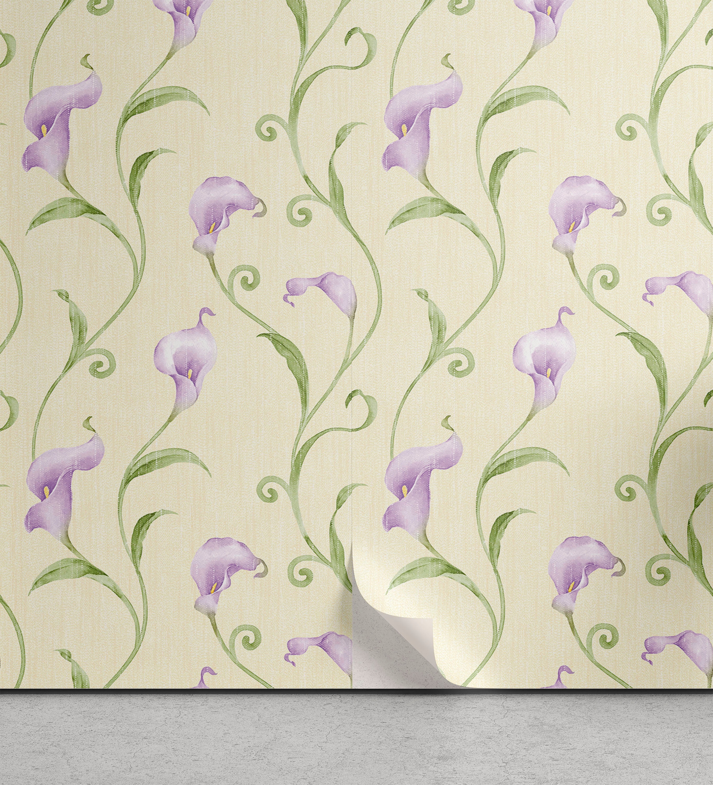 Ambesonne, Garden Scene Peel & Stick Wallpaper for Home, Lavender Soft ...
