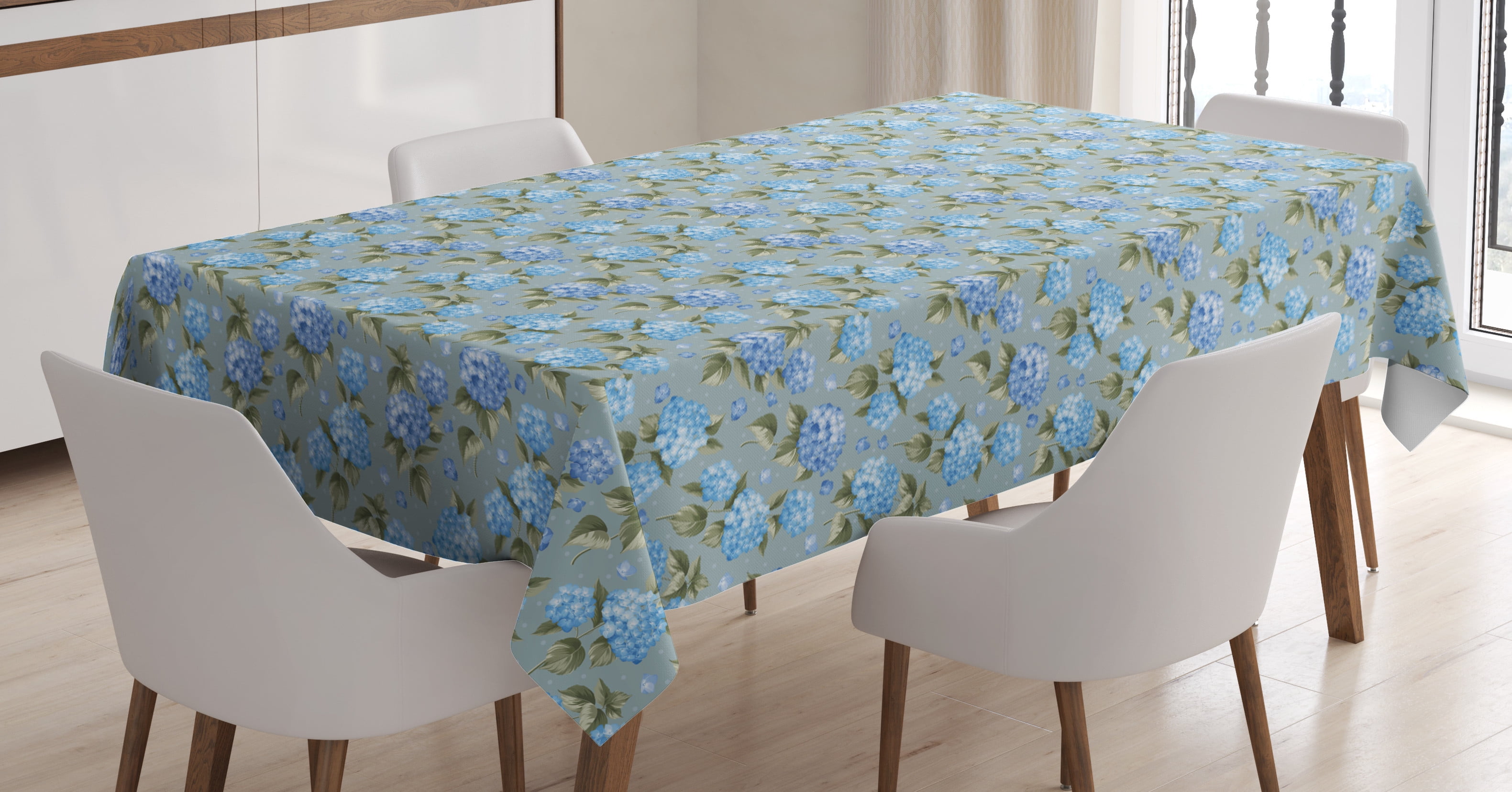 Ambesonne Garden Tablecloth Rectangular Table Cover, Botanical Design ...