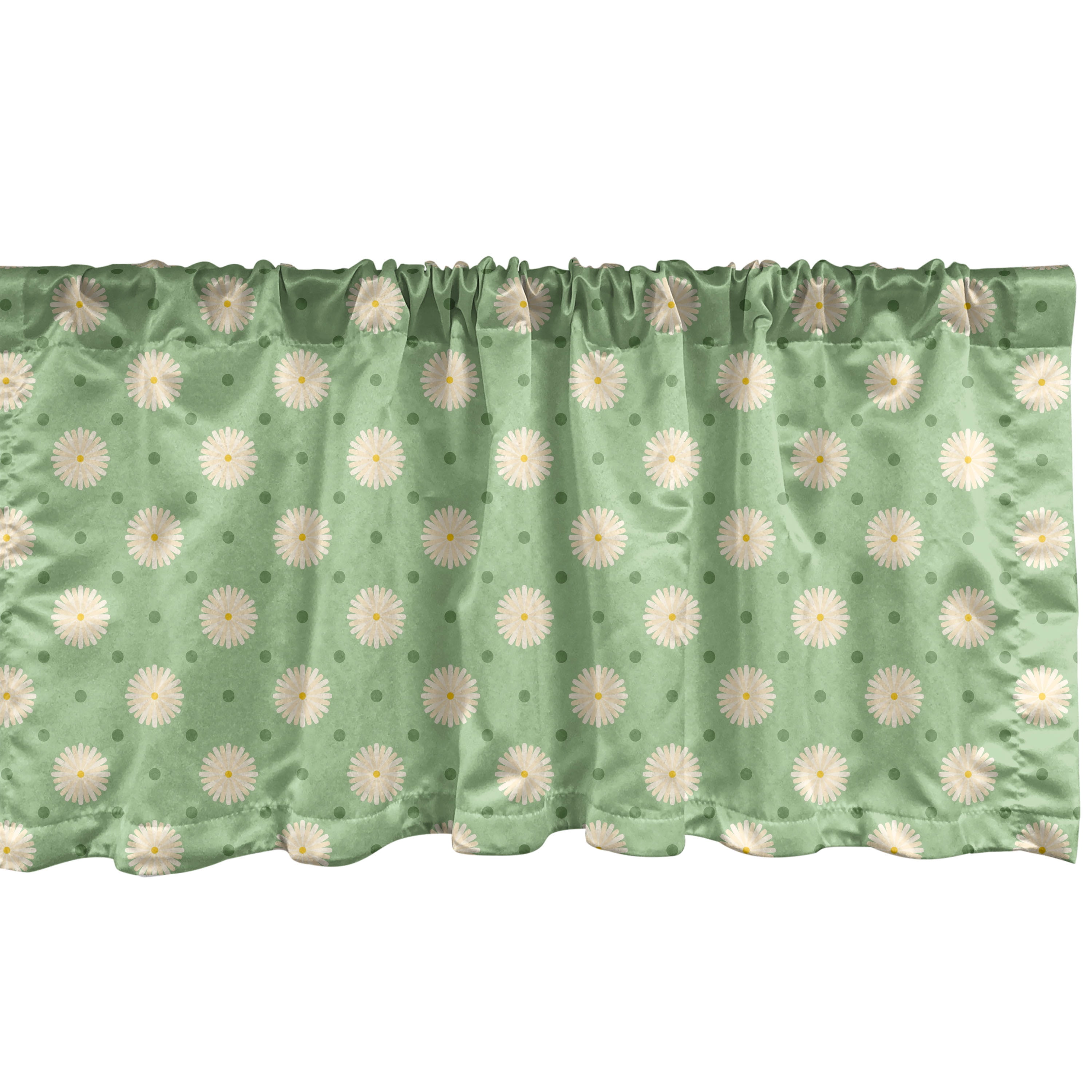 Ambesonne Garden Window Valance, Spring Plants Yard, 54" X 18", Pale ...