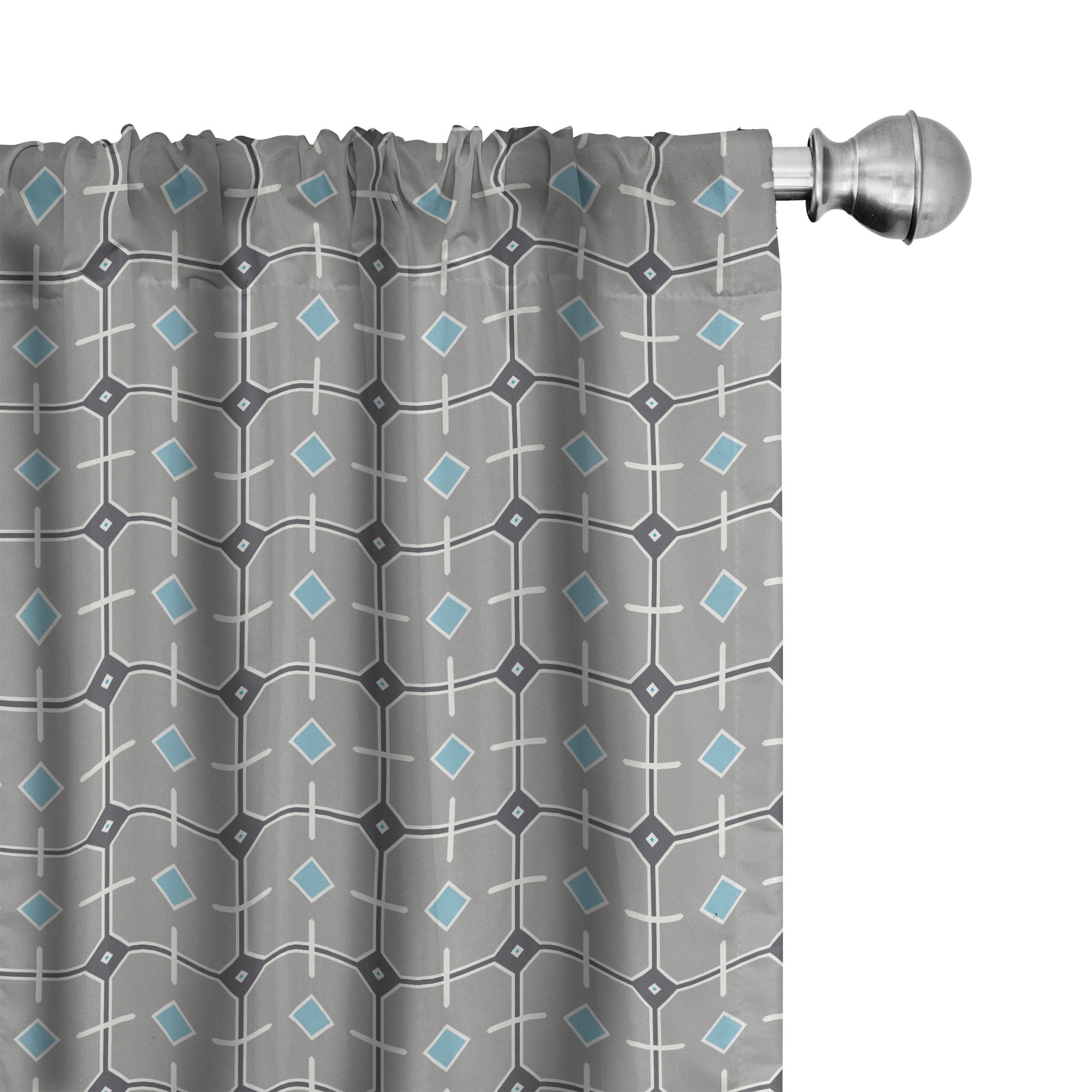 Ambesonne Geometric 4-Panel Curtains, Diagonal Shapes Stripes, 56"x95 ...