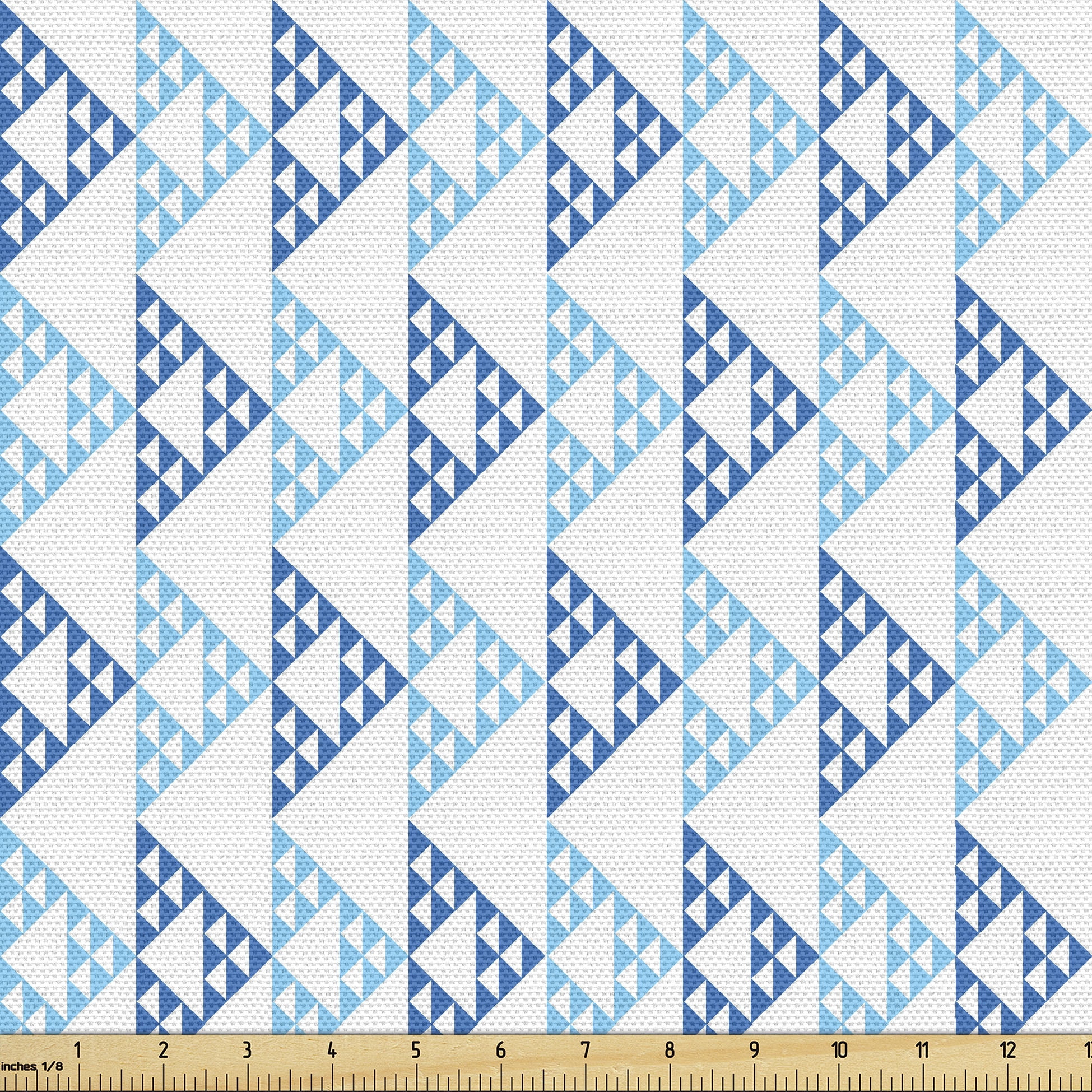 Ambesonne Geometric Blue Fabric by the Yard Upholstery, Little Big ...