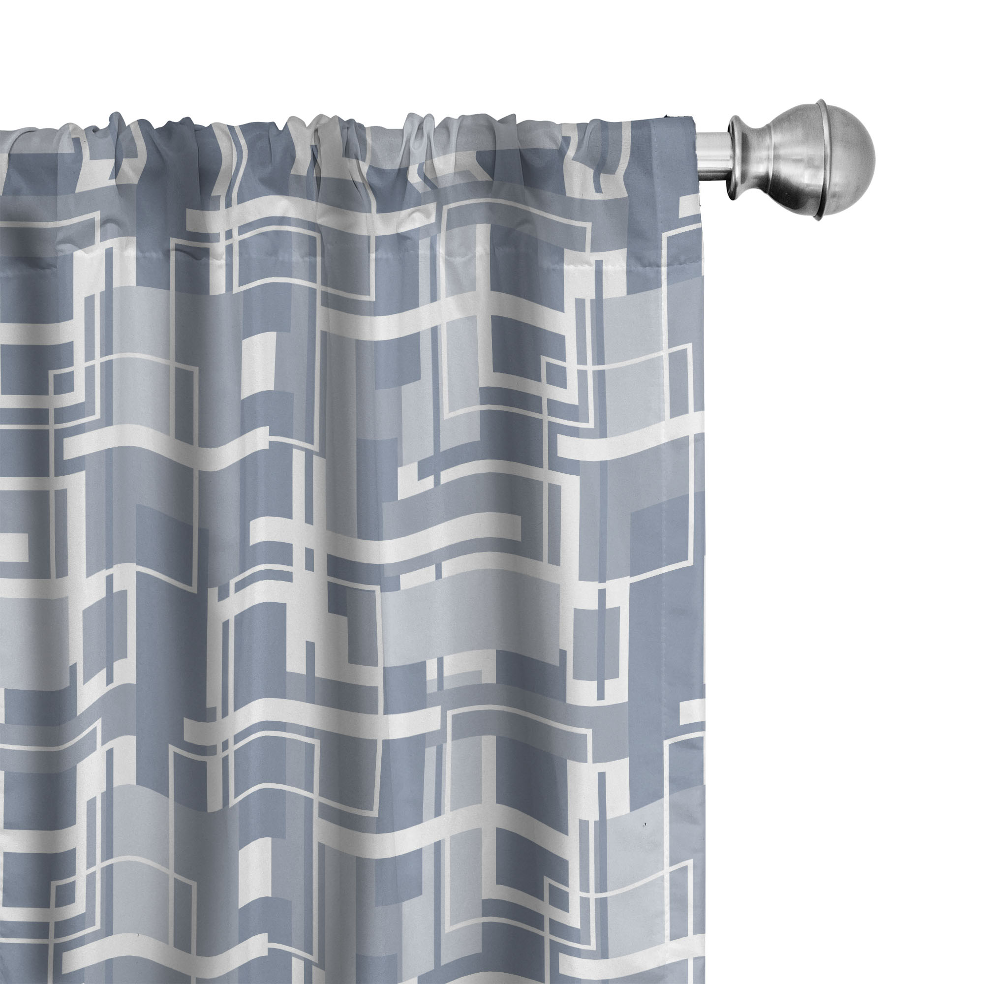Ambesonne Geometric Curtains, Futuristic Stripes, Pair of 28"x95 ...