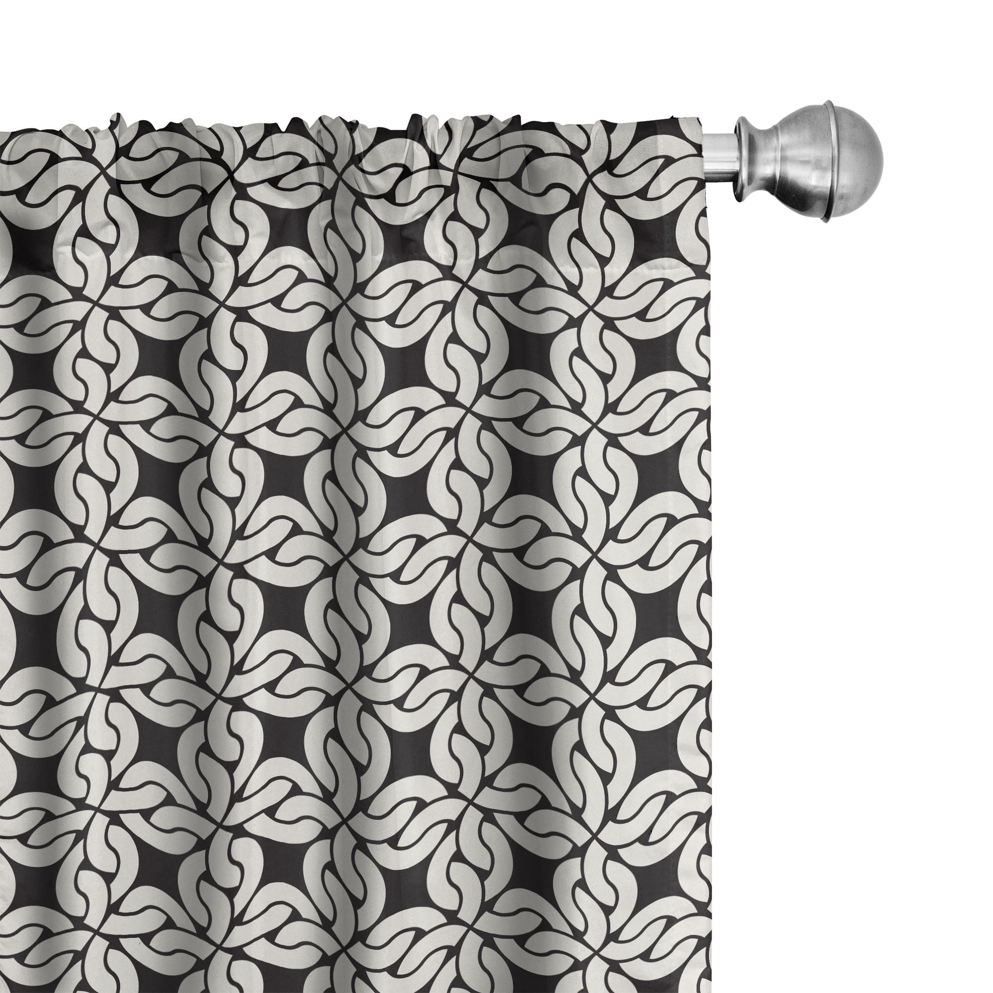 Ambesonne Geometric Curtains, Simplistic Banded Lines, Pair of 28"x84 ...
