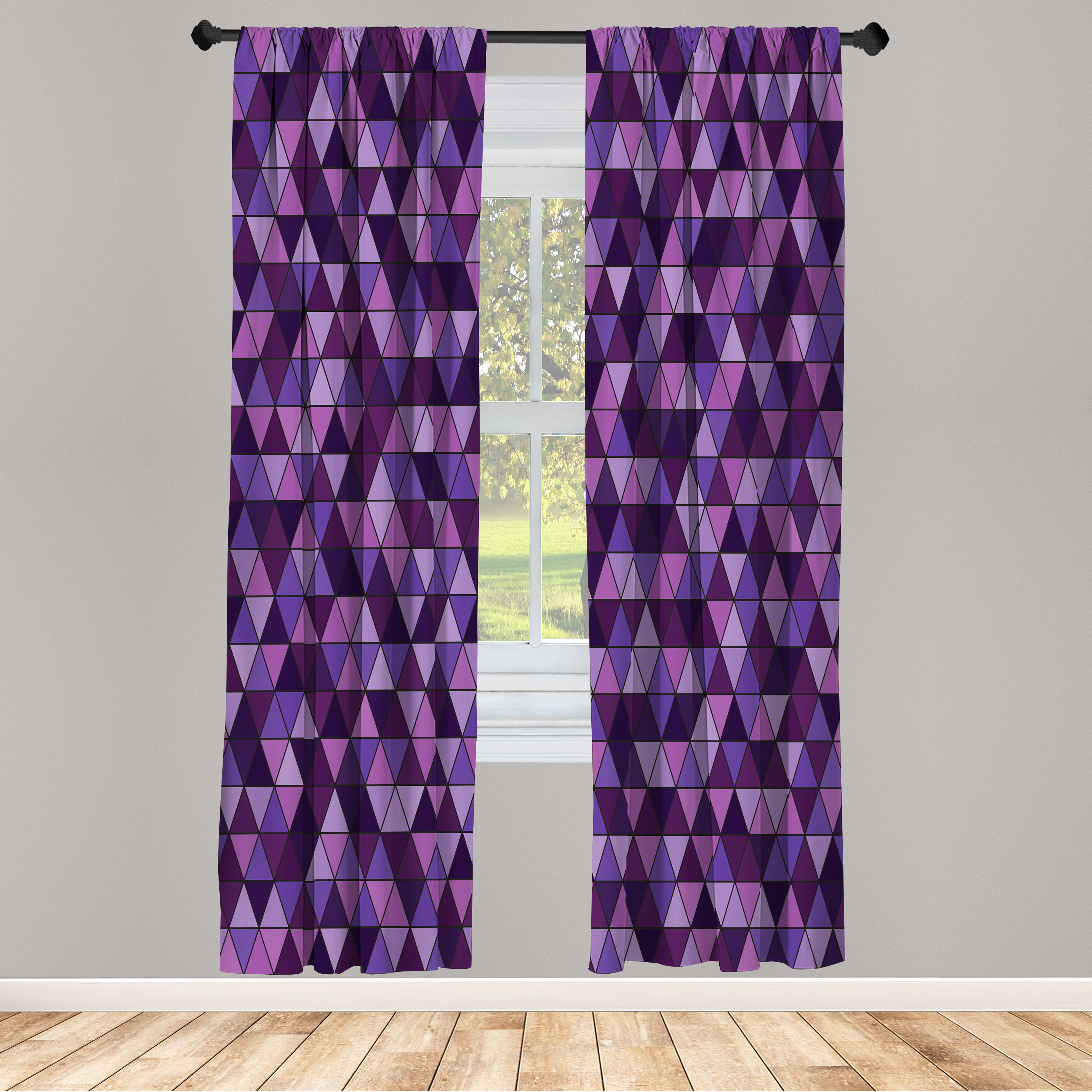 Ambesonne Large Window Curtains for Living Room & Bedroom, Geometric ...