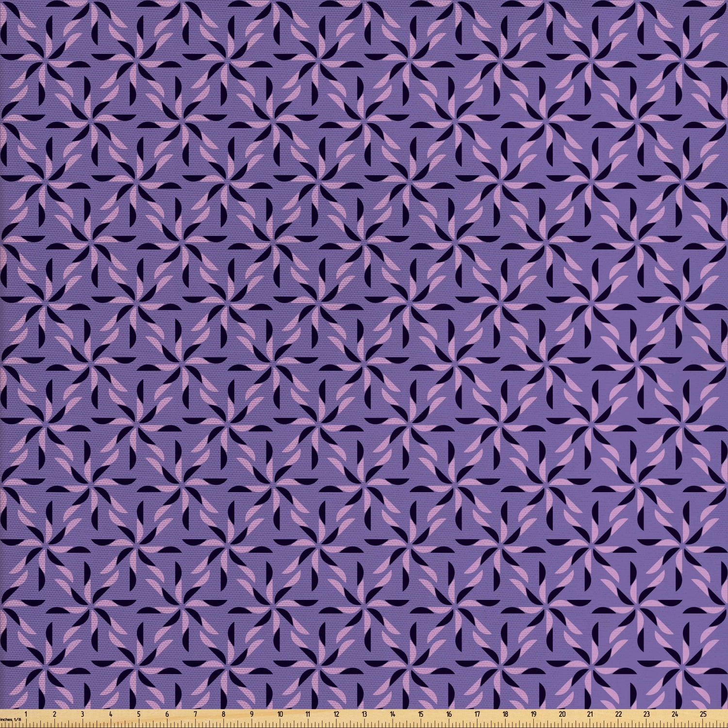 Ambesonne Geometric Fabric by the Yard Upholstery, Flowers Nature in Bloom, 2 Yards, Dark Purple ...