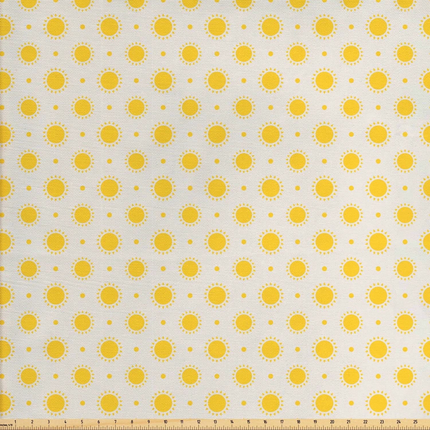 Ambesonne Geometric Fabric by the Yard Upholstery, Summer Sun Motif, 10 ...