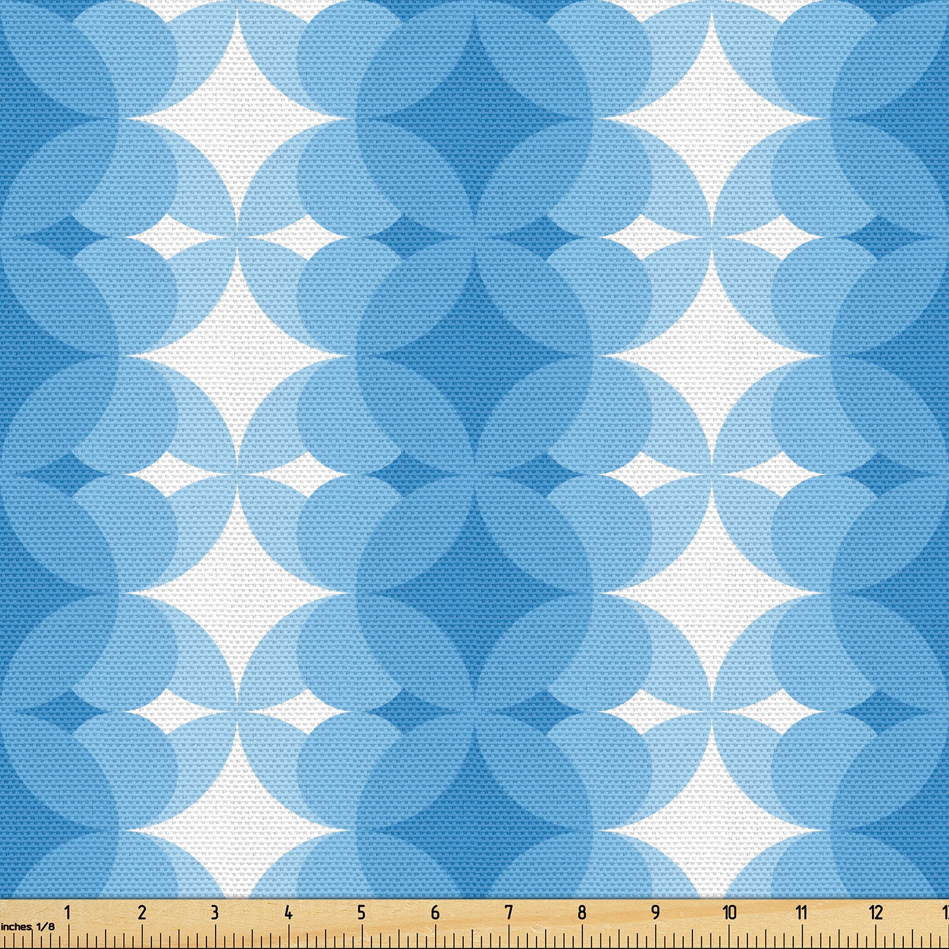 Ambesonne Geometric Fabric by the Yard Upholstery, Twinkles and Circles ...