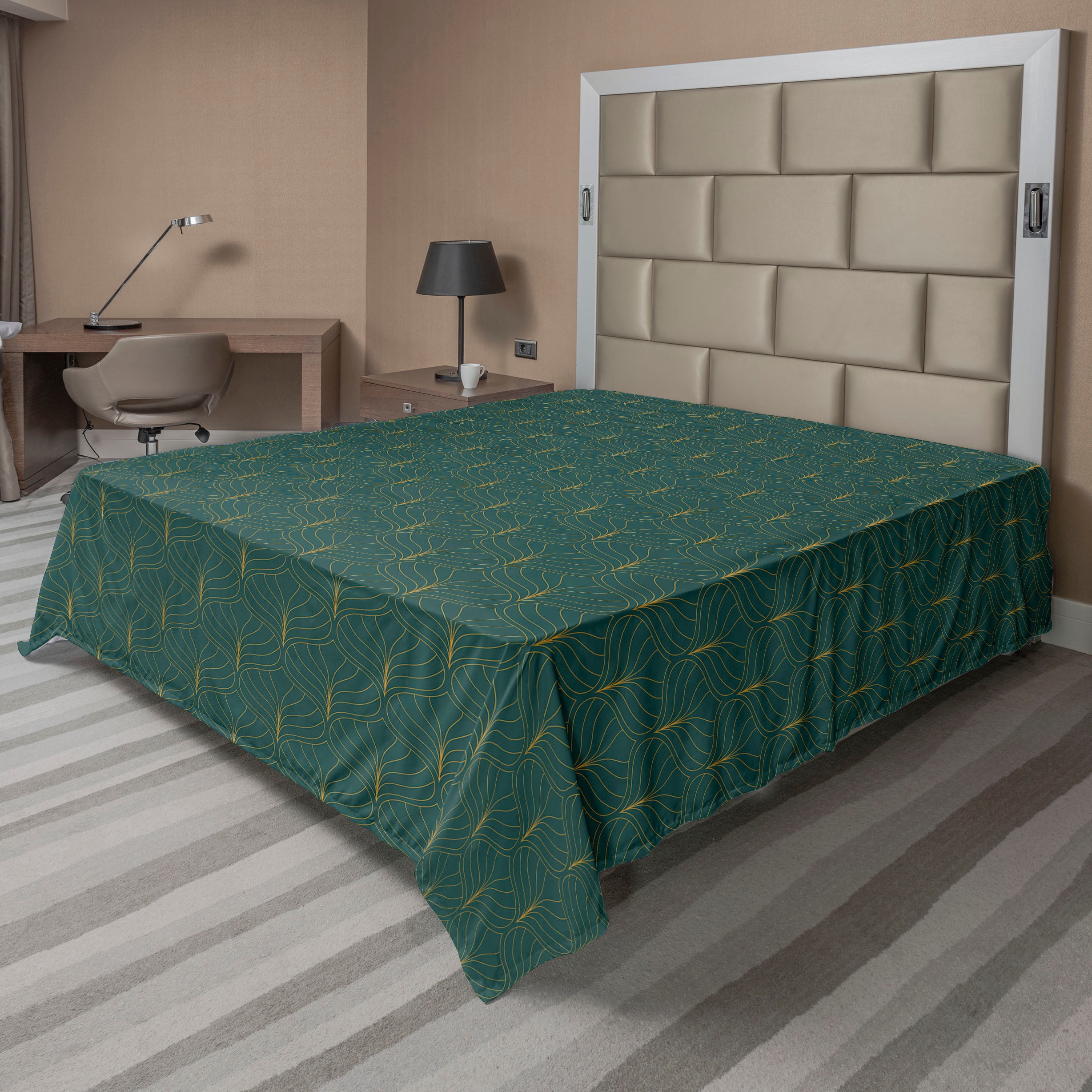 Ambesonne Geometric Flower Flat Bedding Sheet Soft Top Sheet, Tropical ...