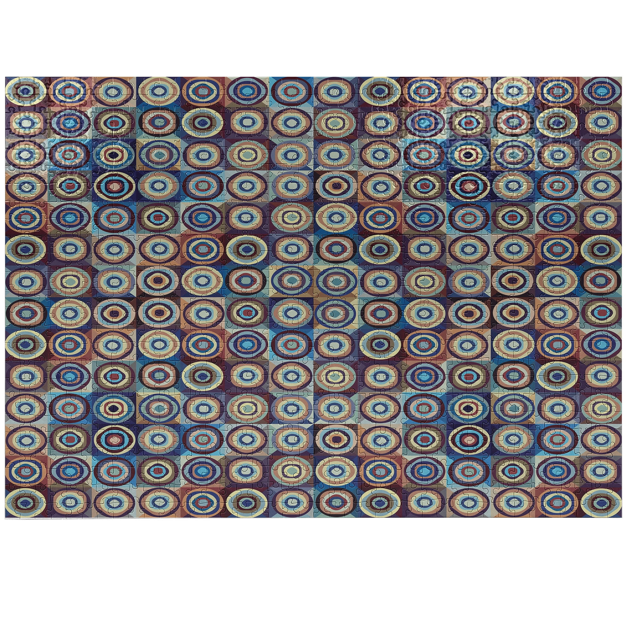 Ambesonne Geometric Jigsaw Puzzle, Ring Formed Circles, Heirloom ...