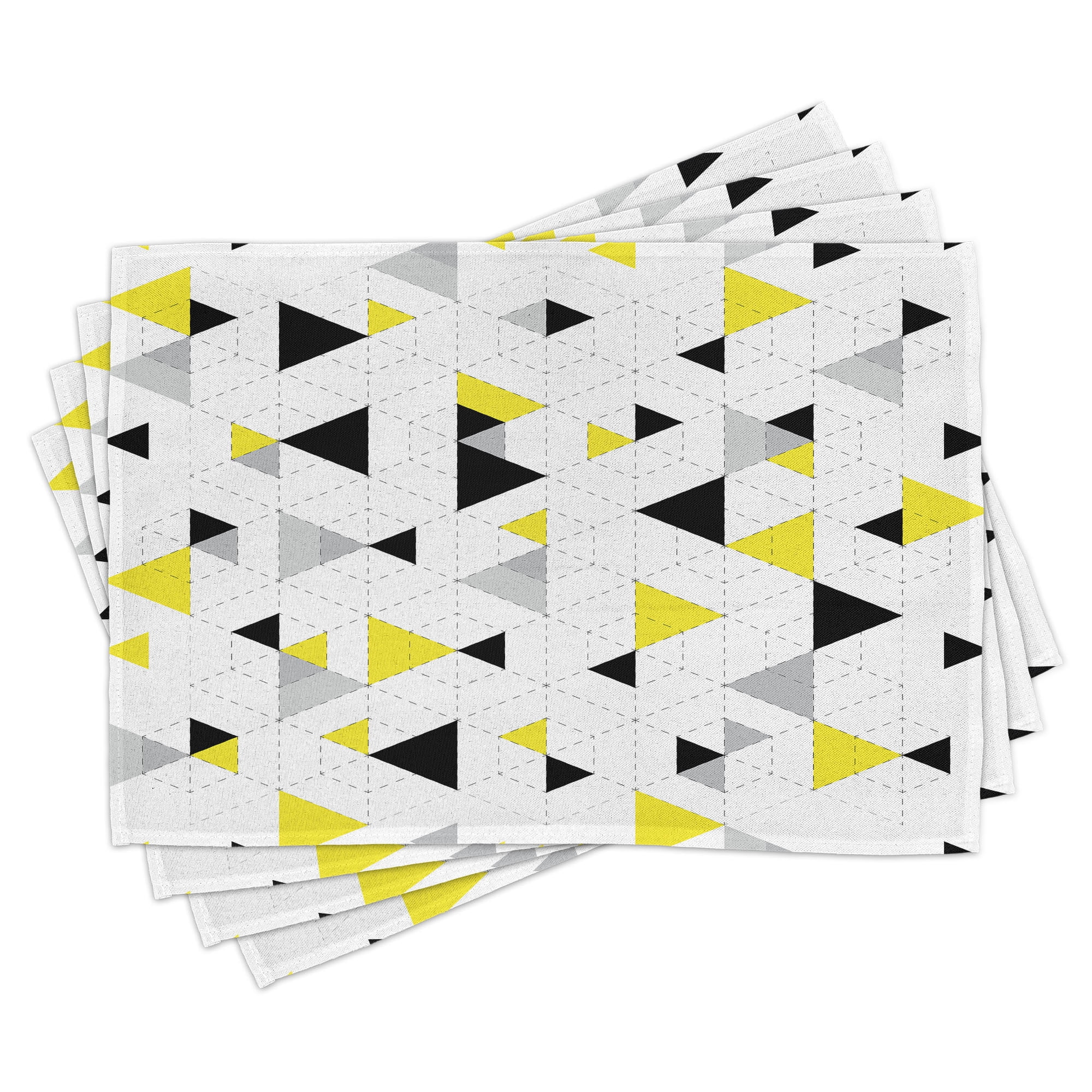 Ambesonne Geometric Place Mats Set of 4, Diamond Motives in Mosaic ...