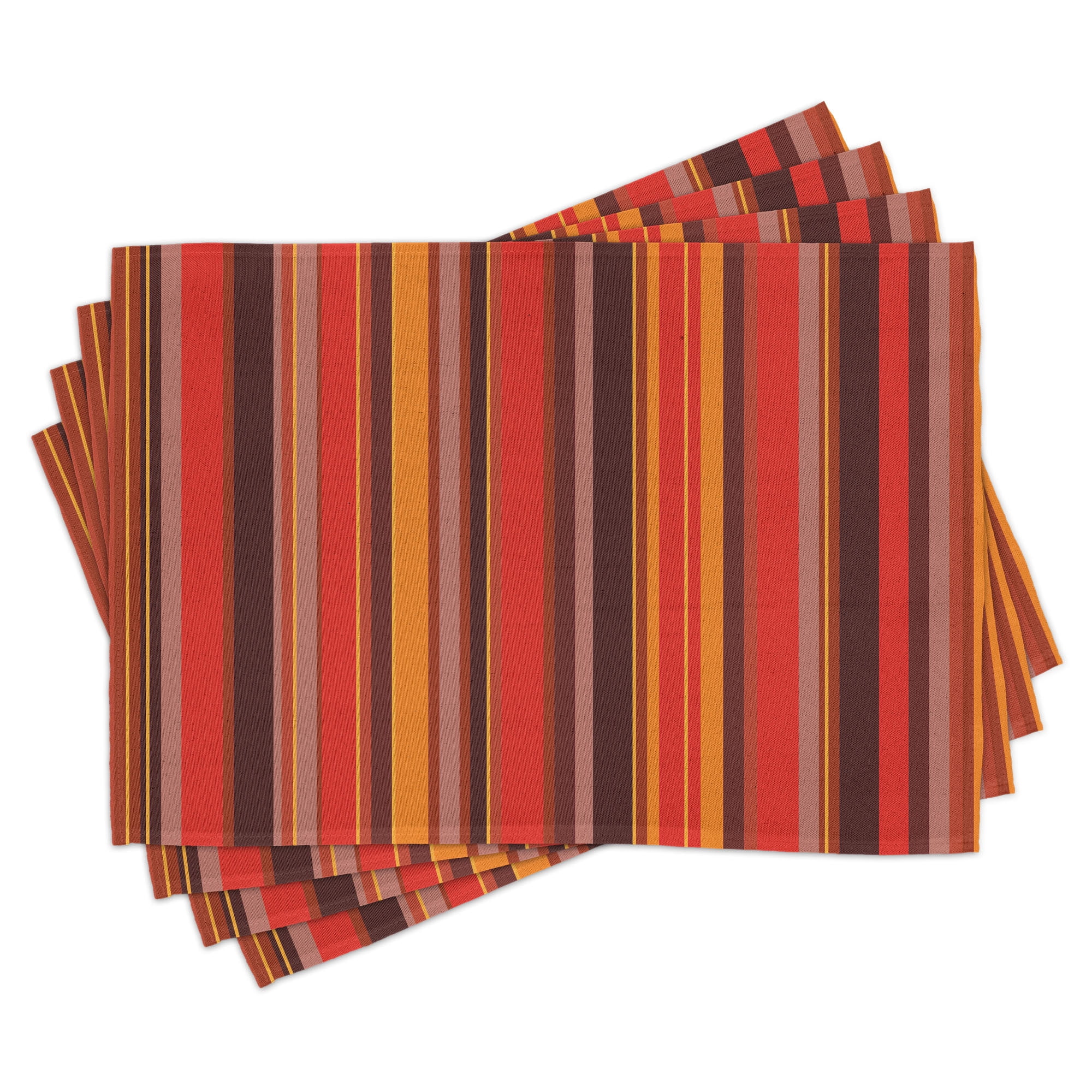 Ambesonne Geometric Place Mats Set of 4, Tiny and Thick Lines, Standard ...