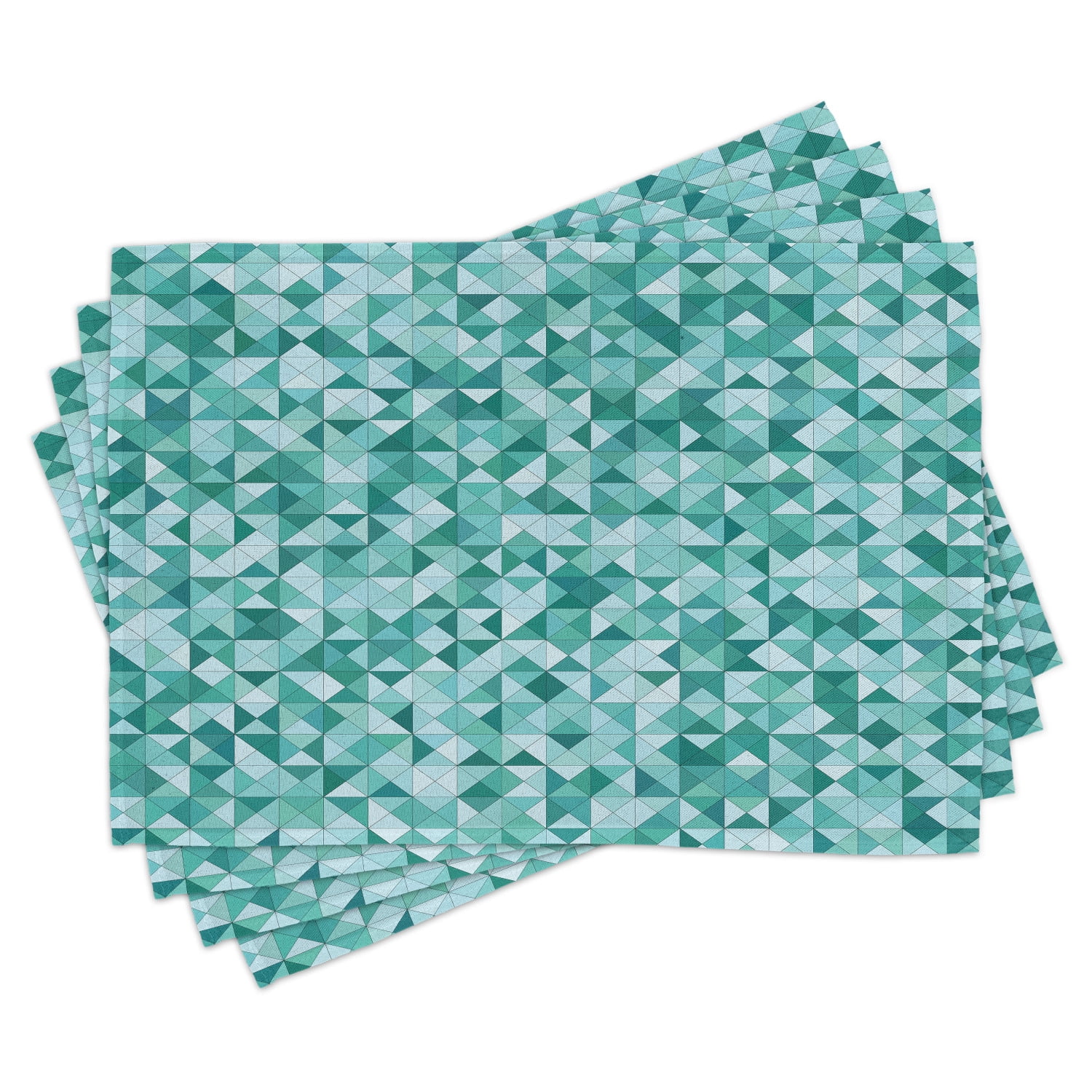 Ambesonne Geometric Place Mats Set of 4, Triangle Mosaic Shape ...