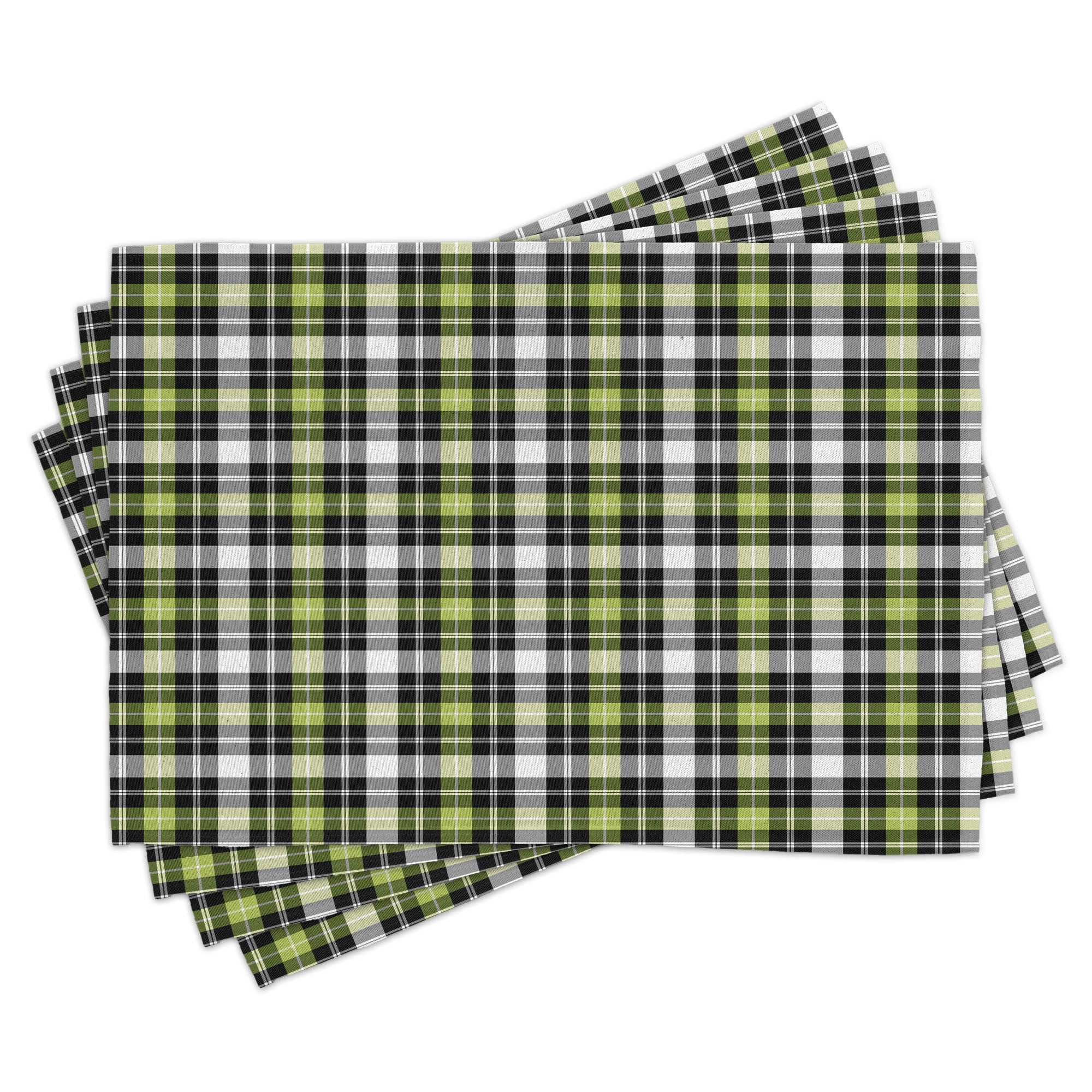 Ambesonne Geometric Place Mats Set of 4, Vertical Square Lines ...