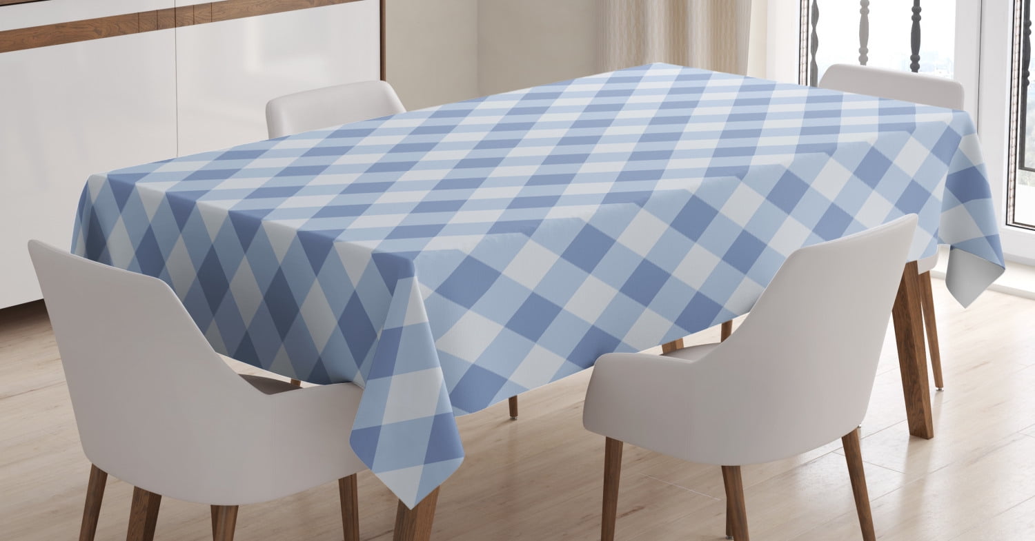Ambesonne Geometric Tablecloth Rectangular Table Cover, Checkered ...