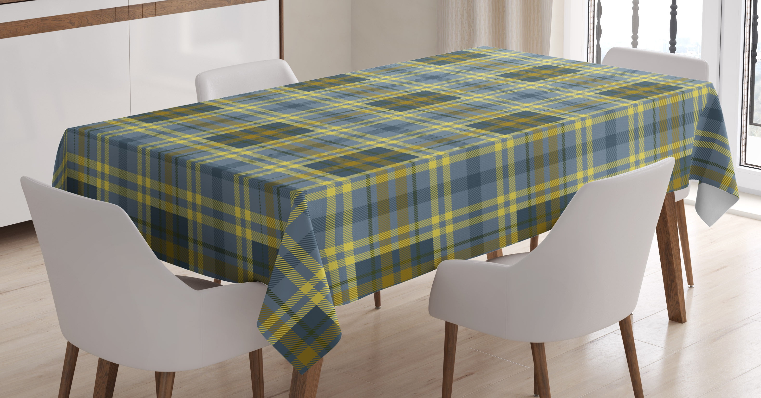 Ambesonne Geometric Tablecloth Rectangular Table Cover, English Folk ...