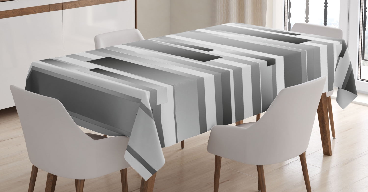 Ambesonne Geometric Tablecloth Rectangular Table Cover, Regular Modern ...