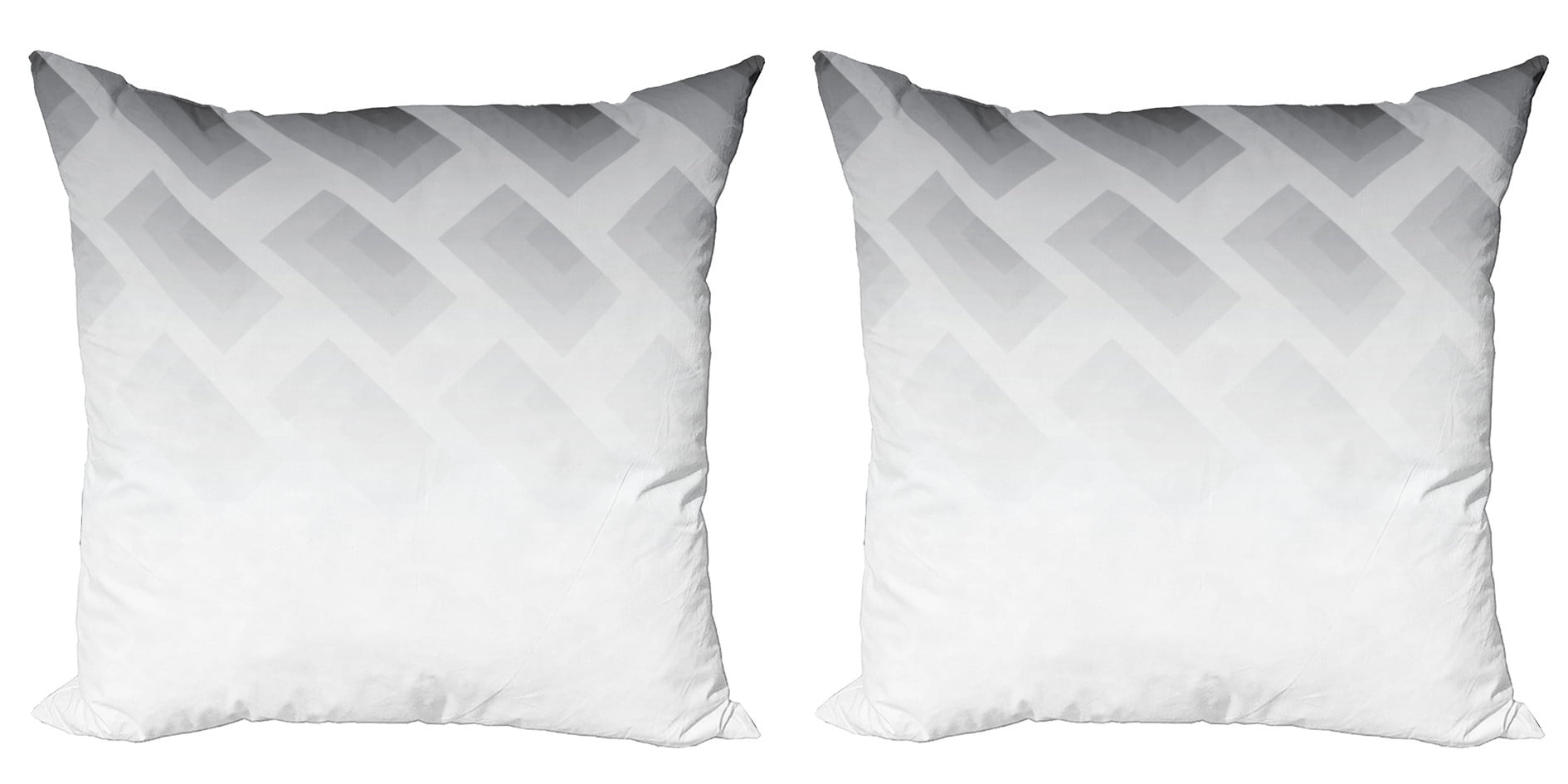 Ambesonne Geometric Throw Pillow Cover 2 Pack, Blur Square Shapes, 16 ...