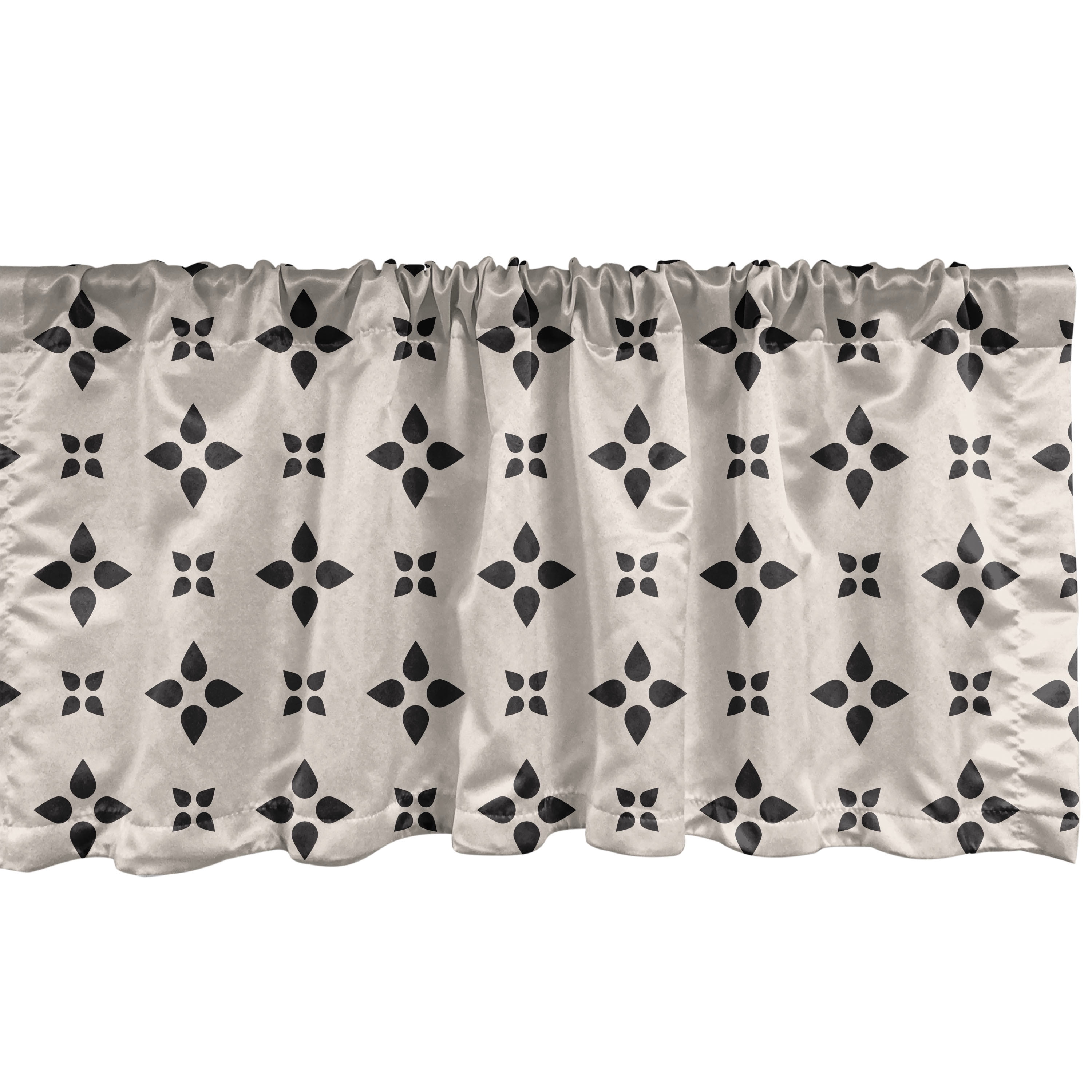 Ambesonne Geometric Window Valance, Minimal Teardrop Shapes, 54" X 12 ...