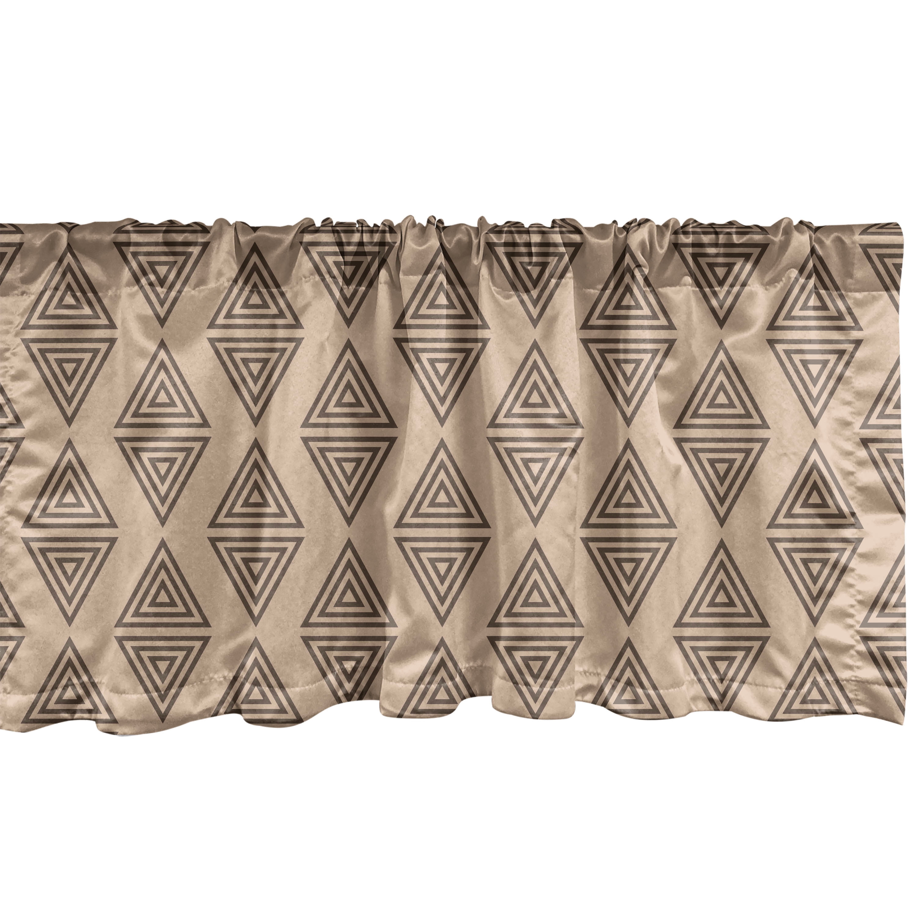 Ambesonne Geometric Window Valance, Nested Tribal Triangles, 54" X 12 ...