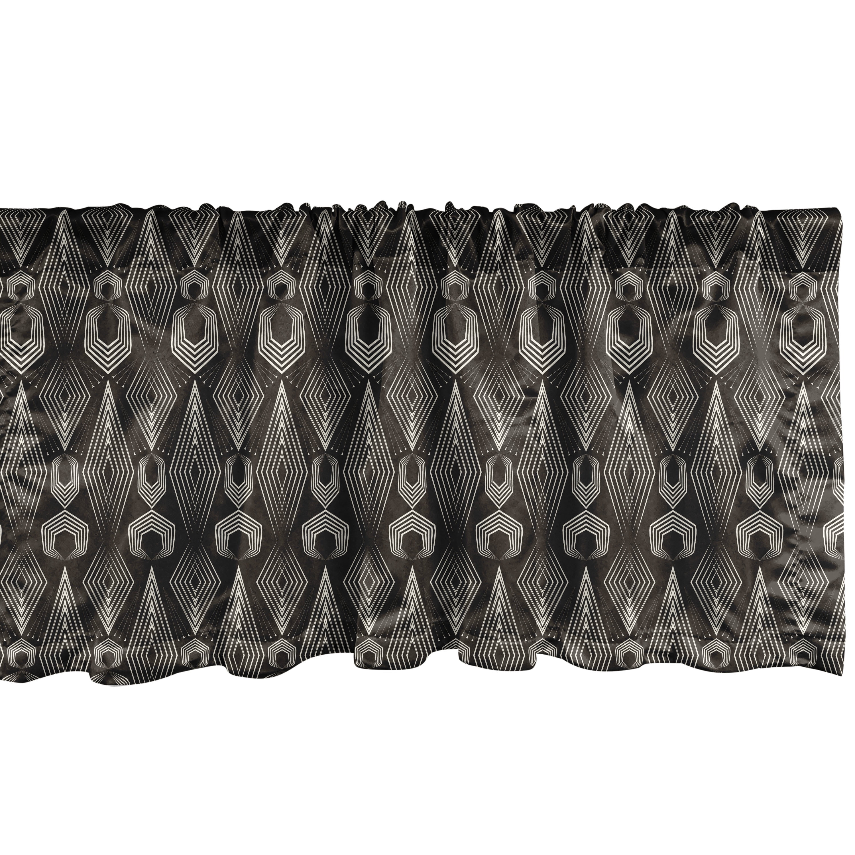 Ambesonne Geometric Window Valance, Shapes Streaks Retro Art, 54" X 12 ...