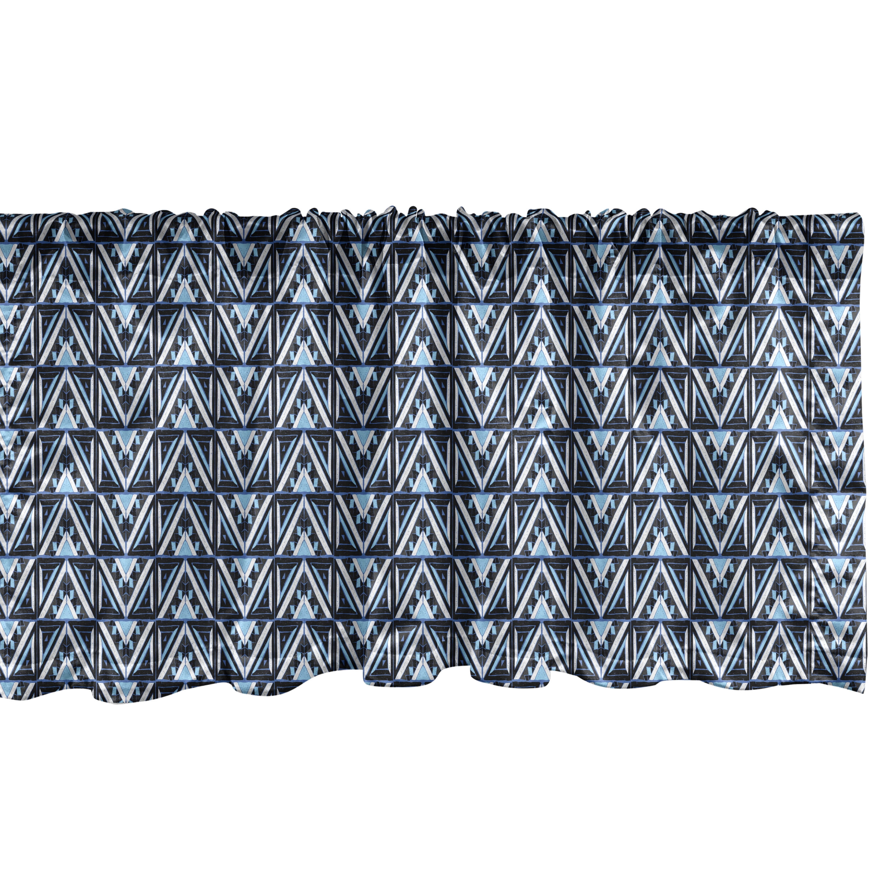 Ambesonne Geometric Window Valance, Tribal Themed Triangular Zigzag ...